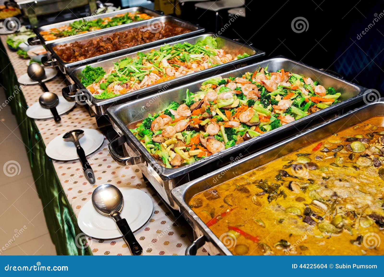 Thailand food buffet. stock photo. Image of beef, dining - 44225604