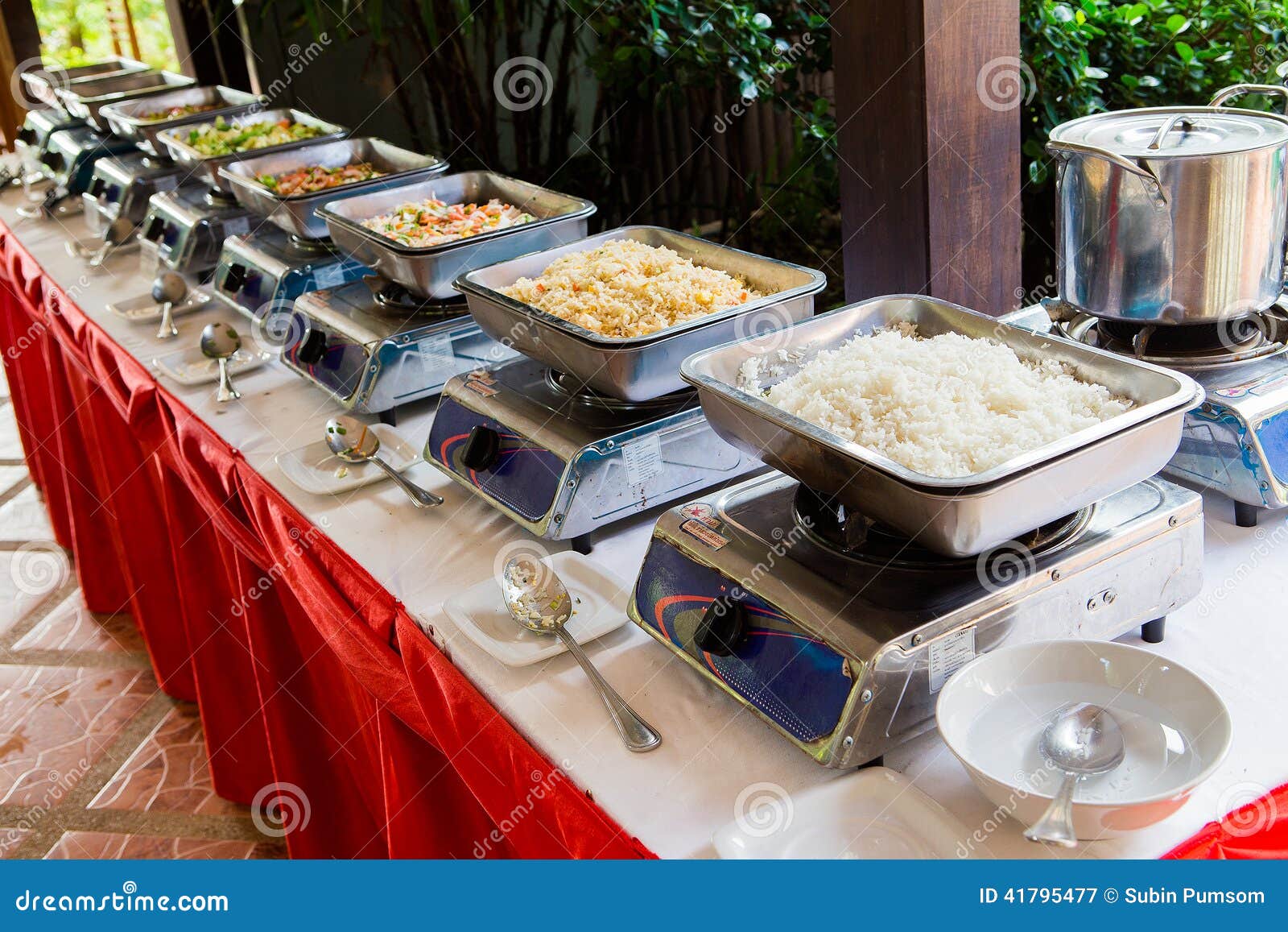 Thailand food buffet. stock image. Image of grill, cuisine - 41795477