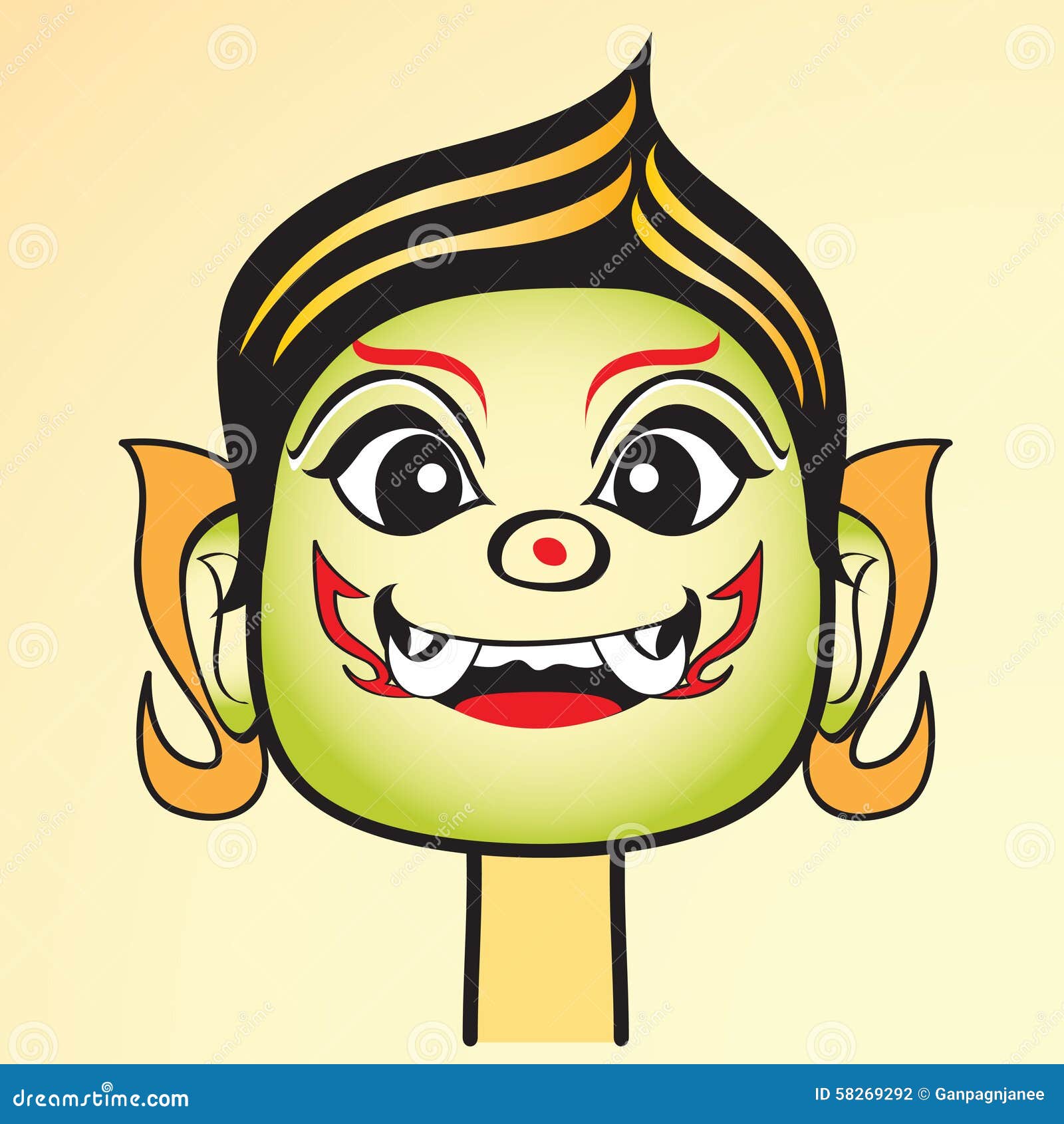 Thailand Giant Chef Cartoon Vector Illustration Stock Vector ...