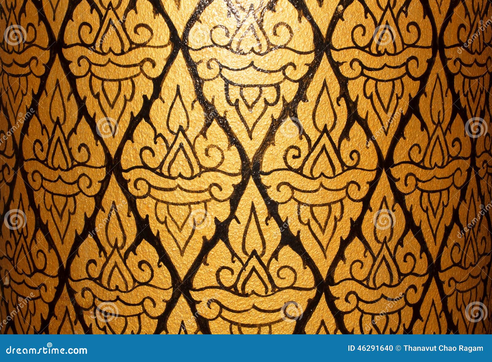 Thailand gold pattern stock photo. Image of culture, asia - 46291640