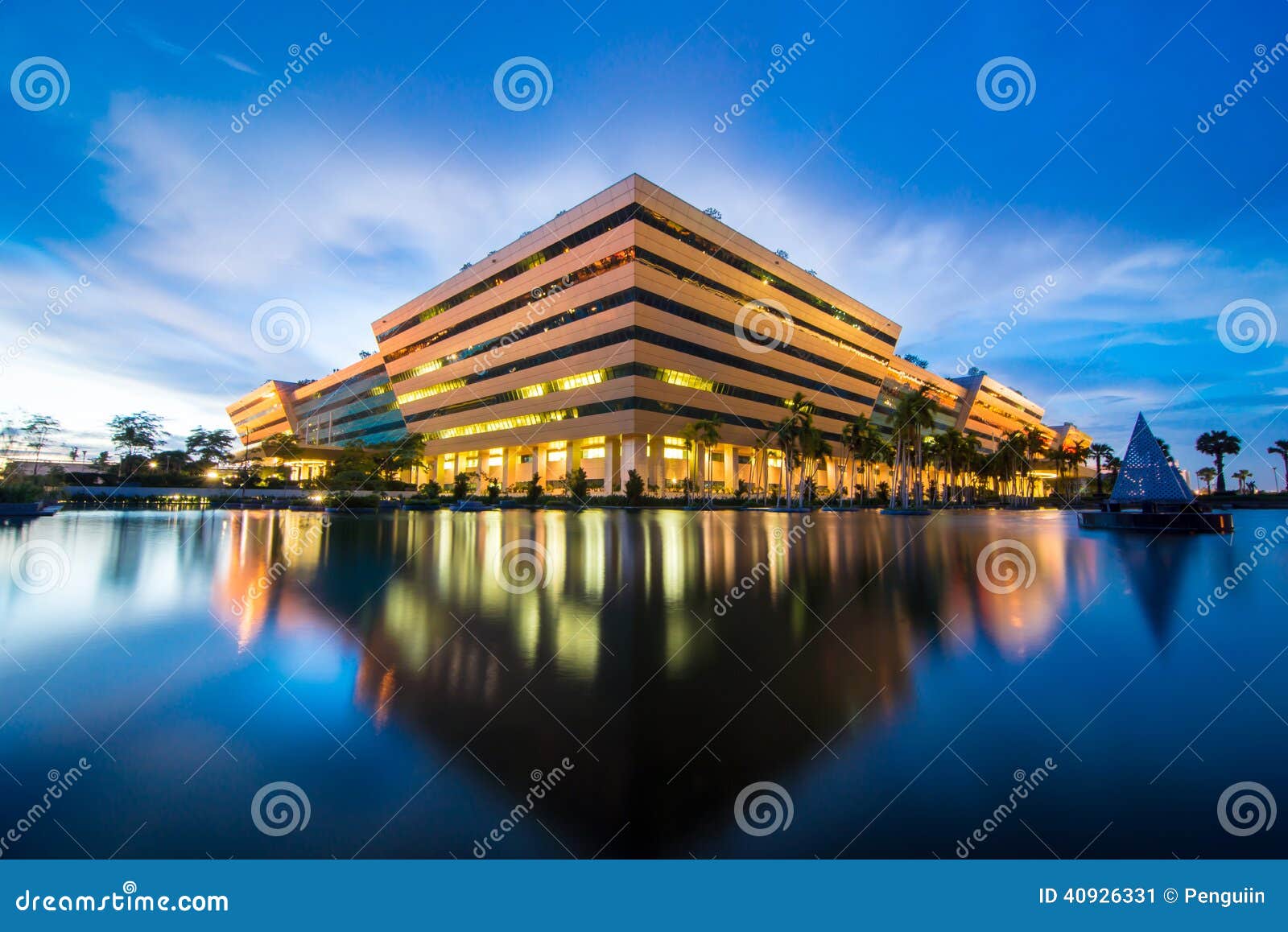 Thailand Government Complex Stock Image - Image of architecture, bridge ...