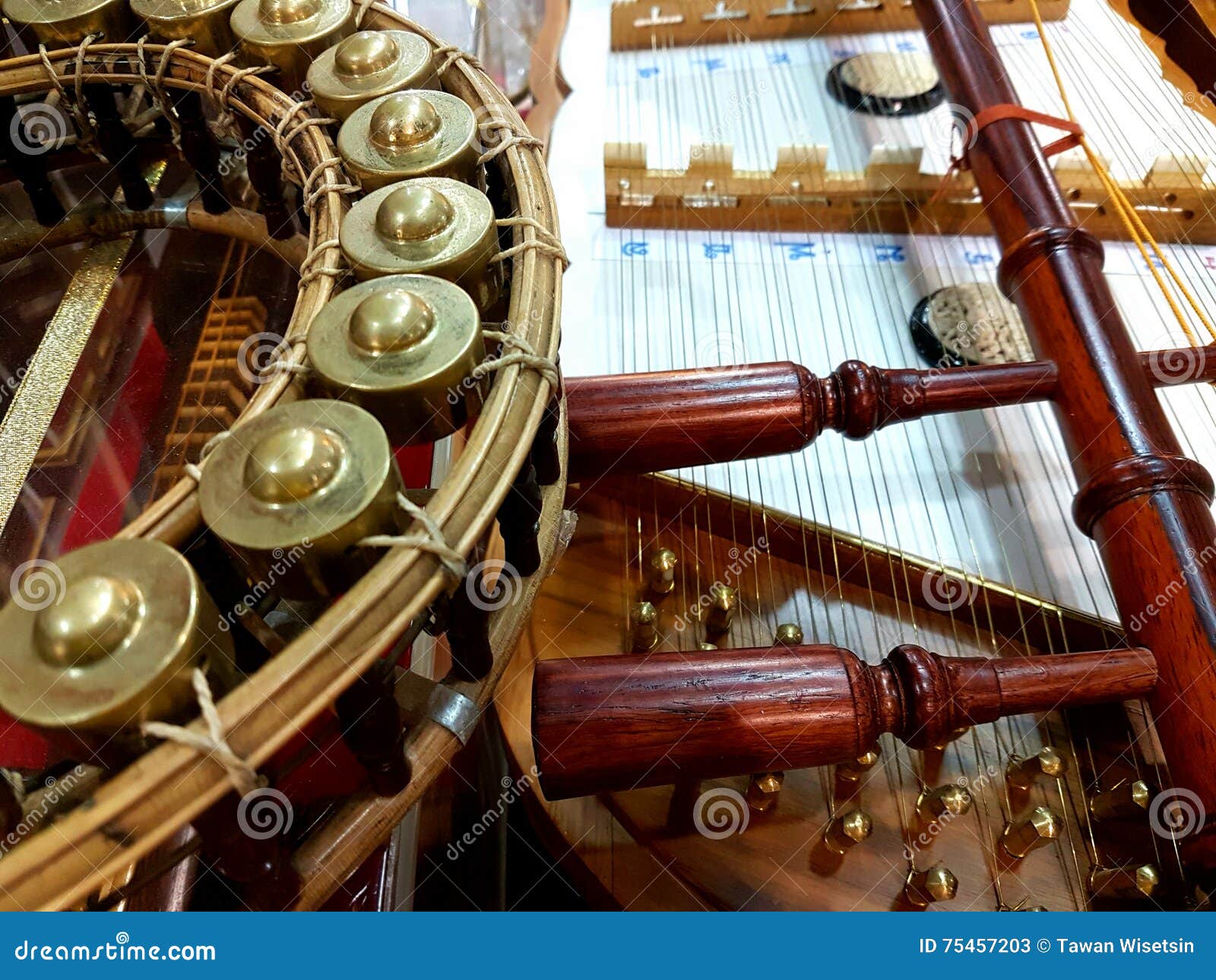 The Thailand instruments stock image. Image of thai, shadow - 75457203