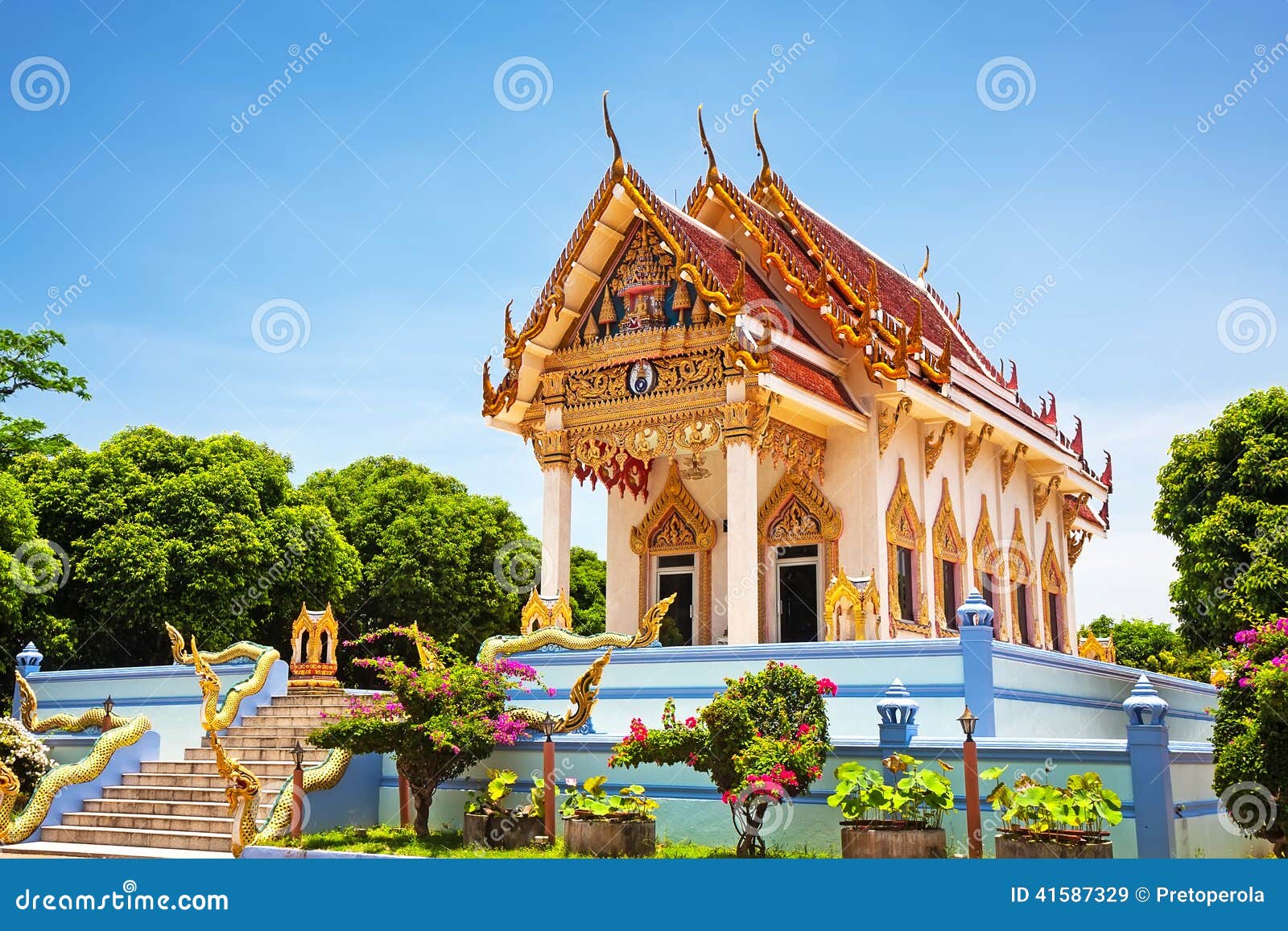 Thailand, Koh Samui, Kunaram Temple Stock Image - Image of asian, huge ...