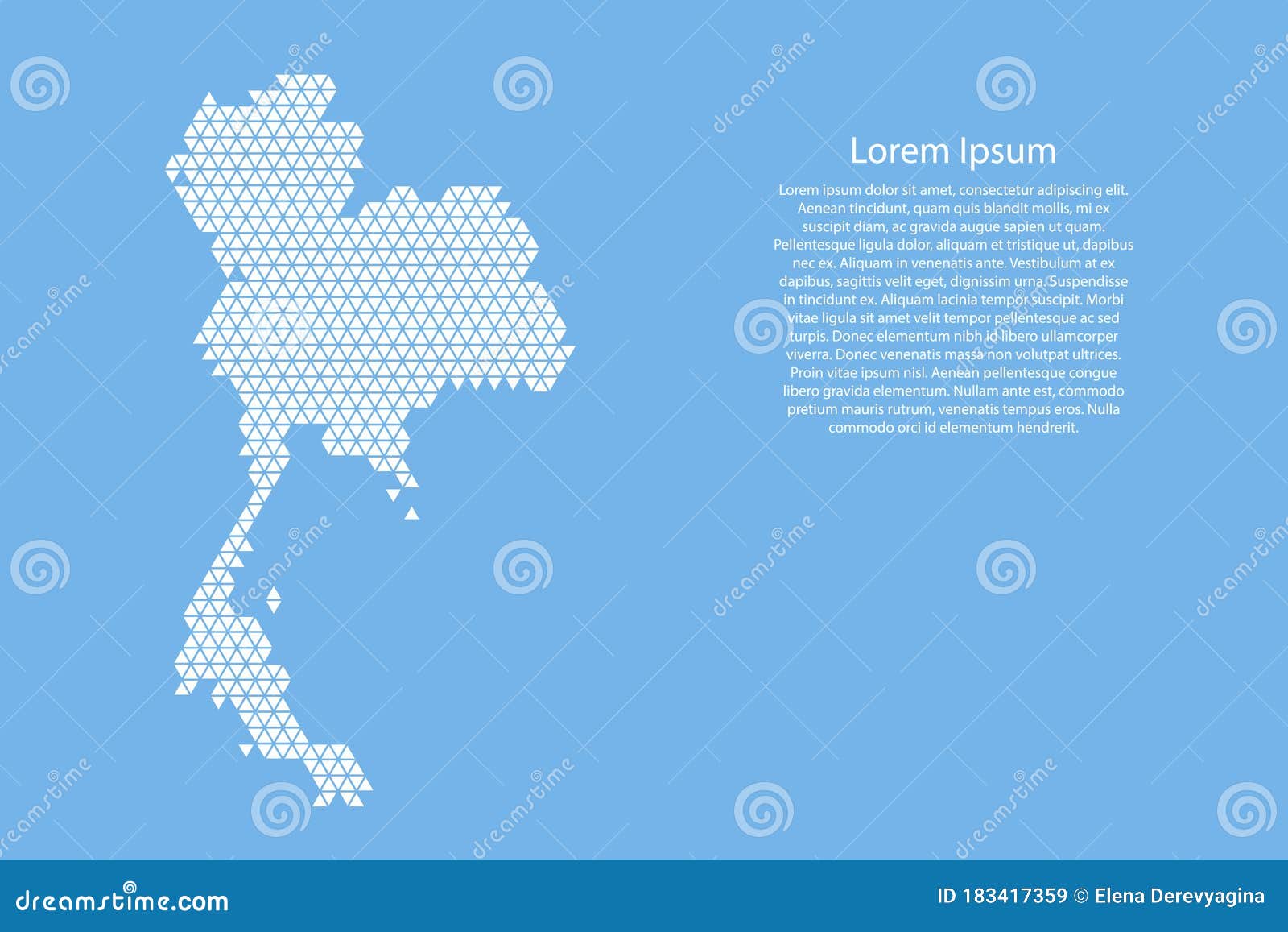 Thailand Map Abstract Schematic From White Triangles Repeating Pattern ...