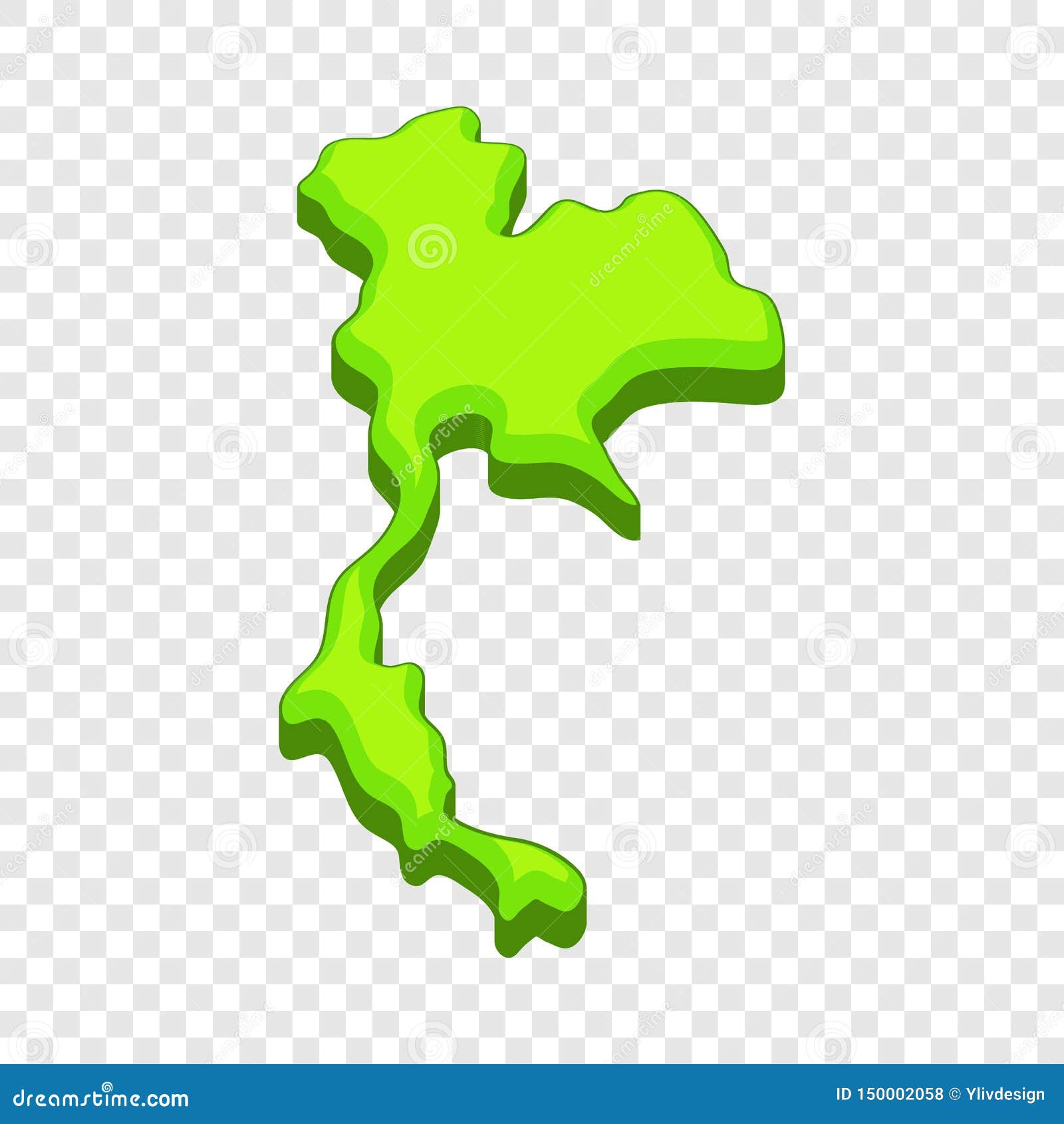 Thailand Map Icon, Cartoon Style Stock Vector - Illustration of ...