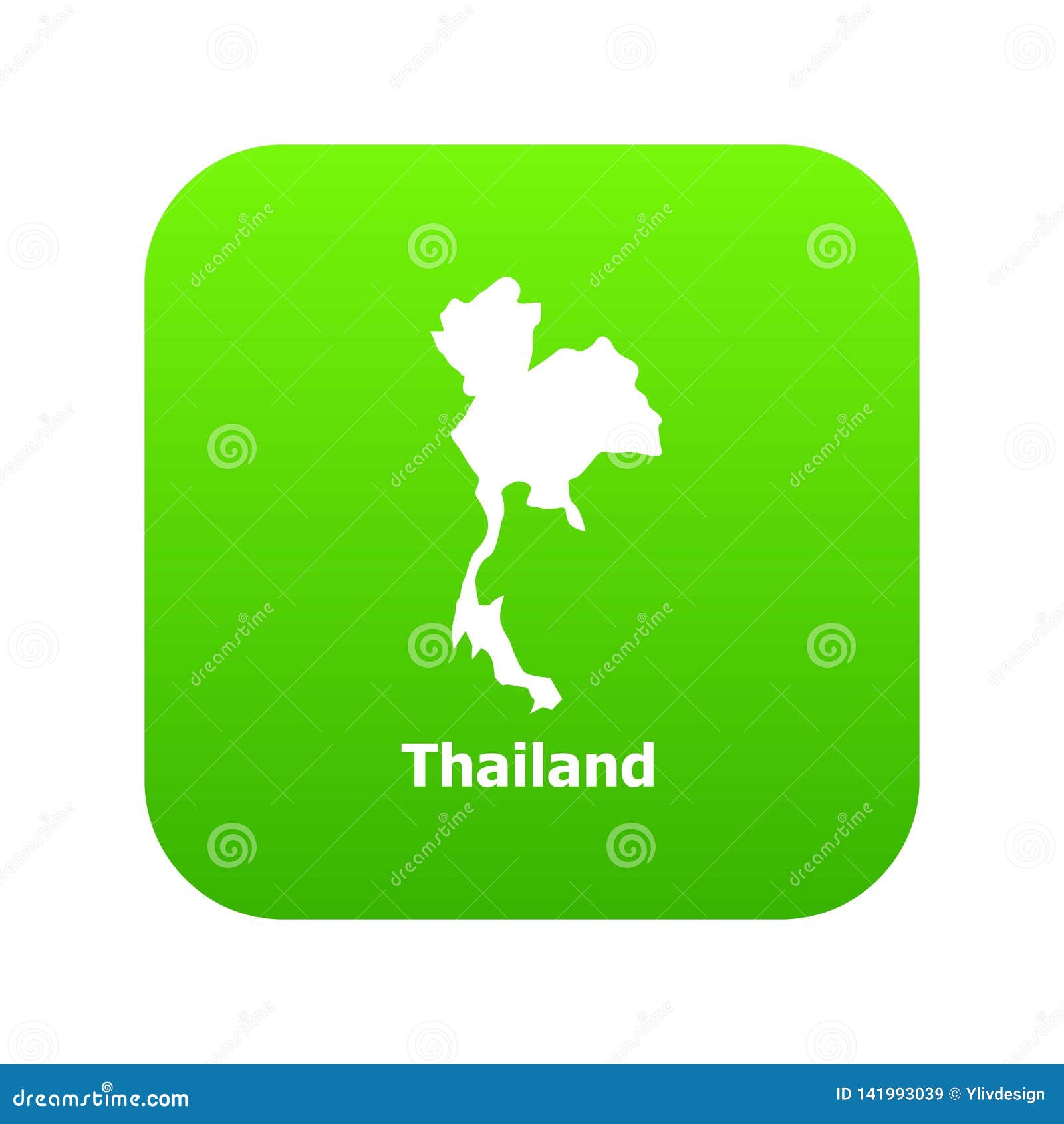 Thailand Map Icon, Simple Style Stock Vector - Illustration of shape ...