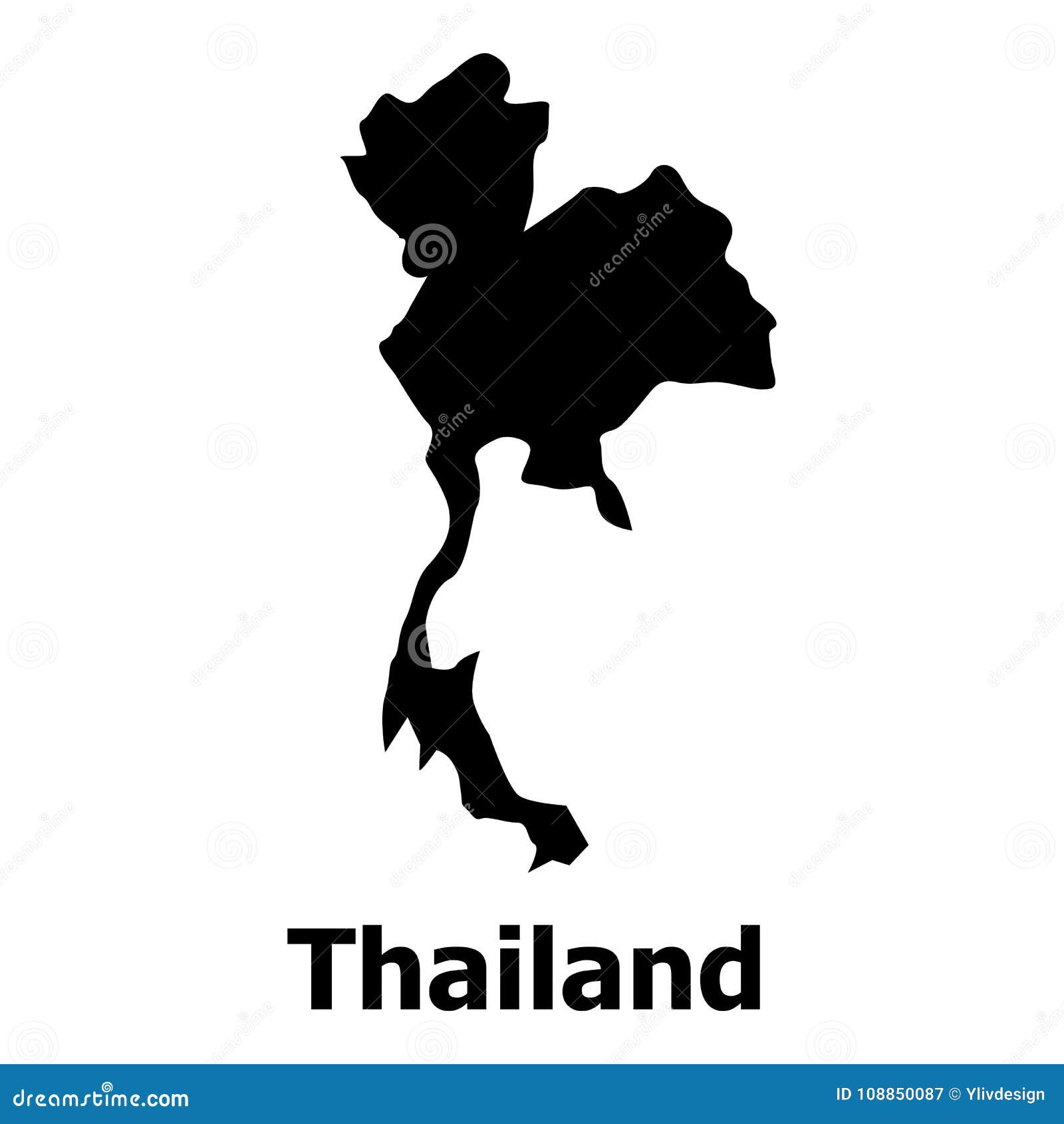 Thailand Map Icon, Simple Style Stock Vector - Illustration of symbol ...