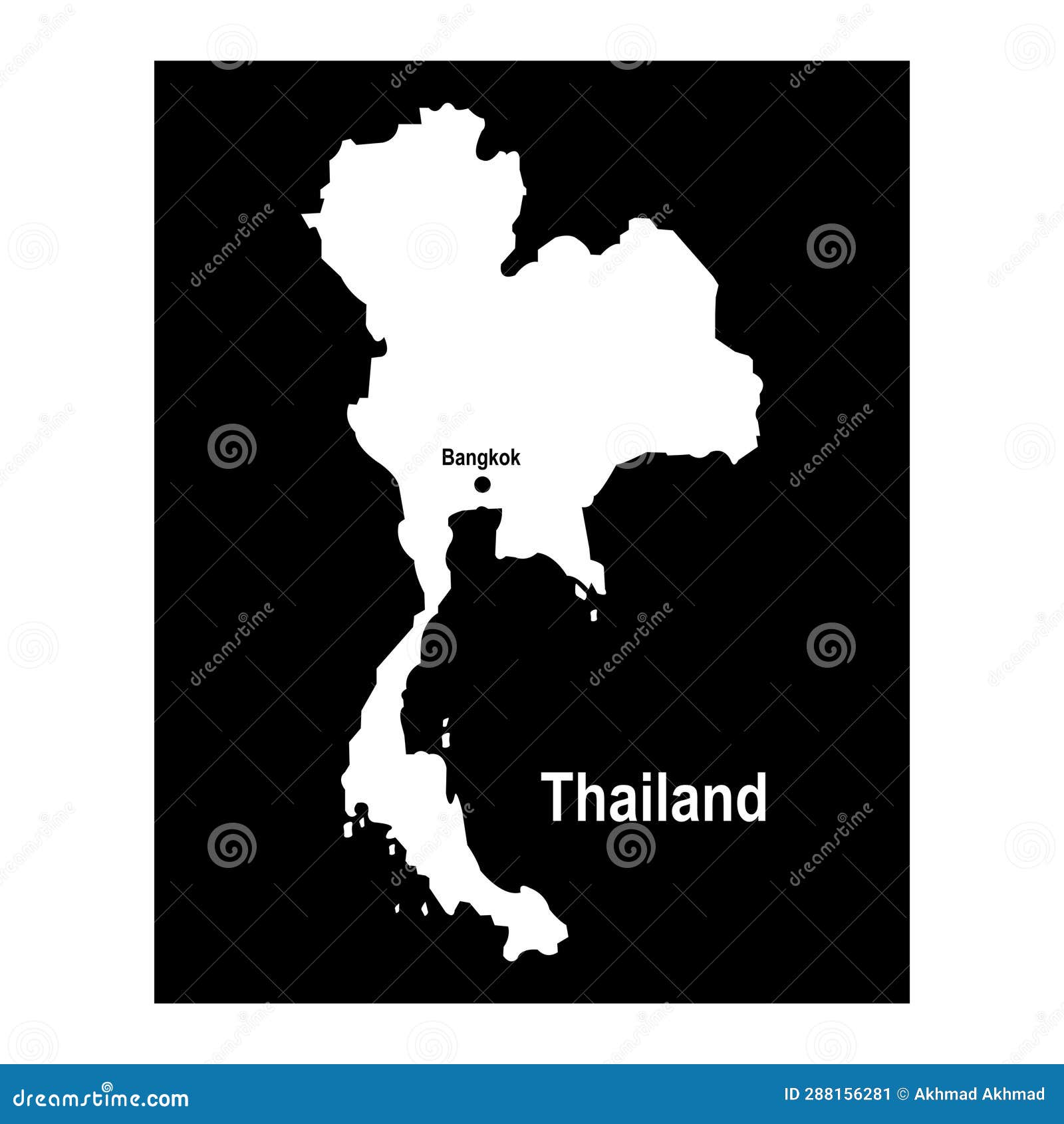 Thailand map icon stock vector. Illustration of sketch - 288156281