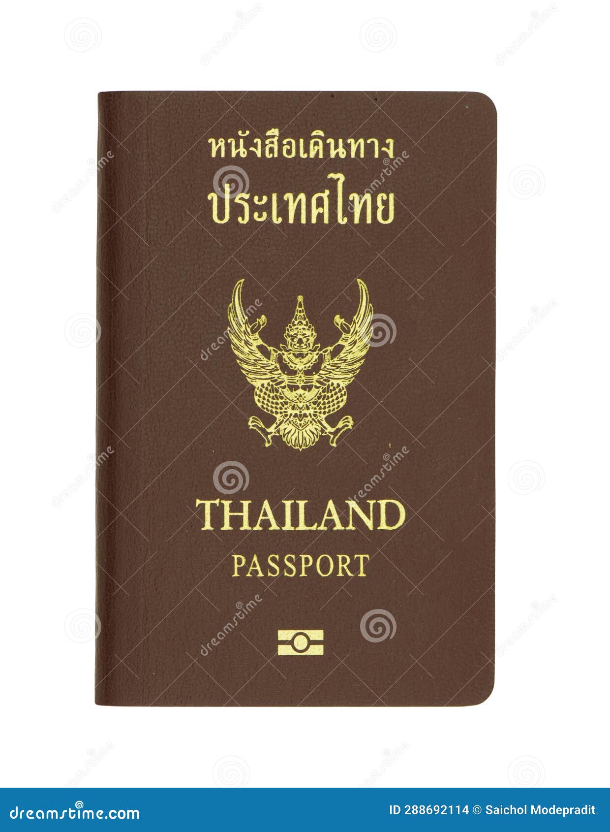 Thailand Passport Isolated on White Background Stock Photo - Image of international, departure ...