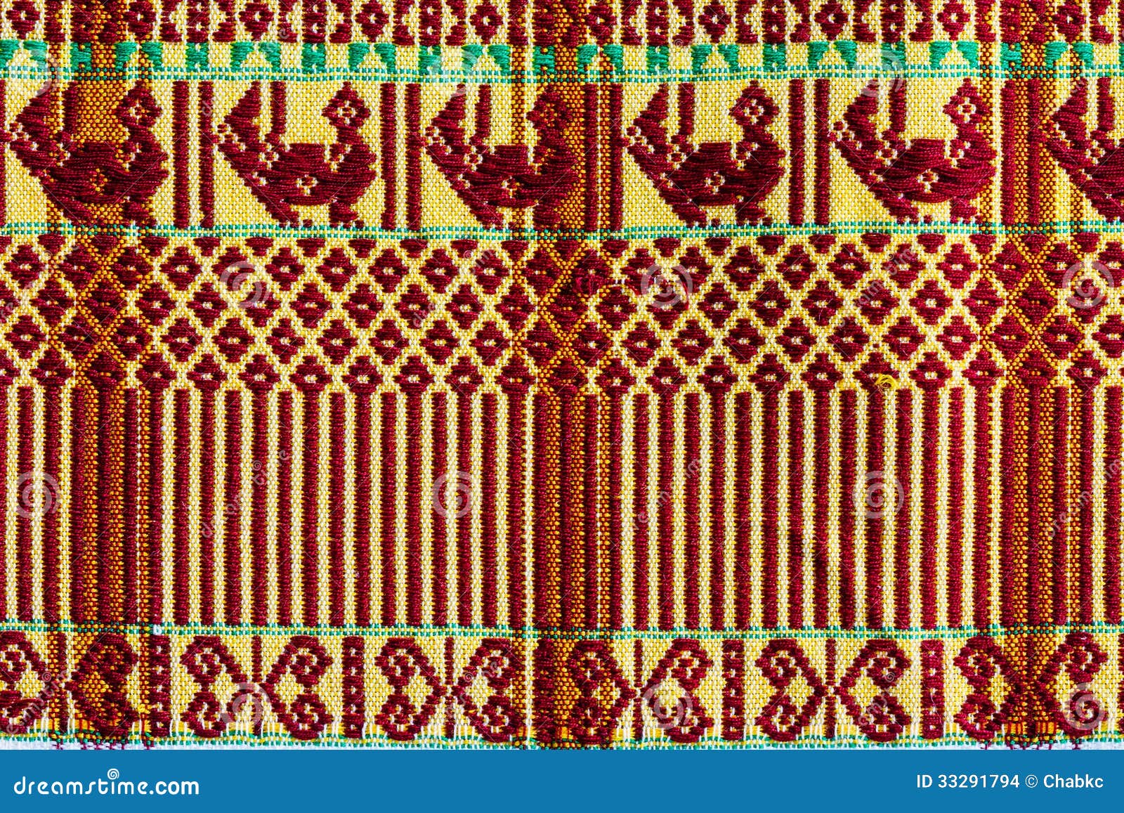 Thailand Pattern of Woven Fabrics Hand. Stock Photo - Image of eastern ...