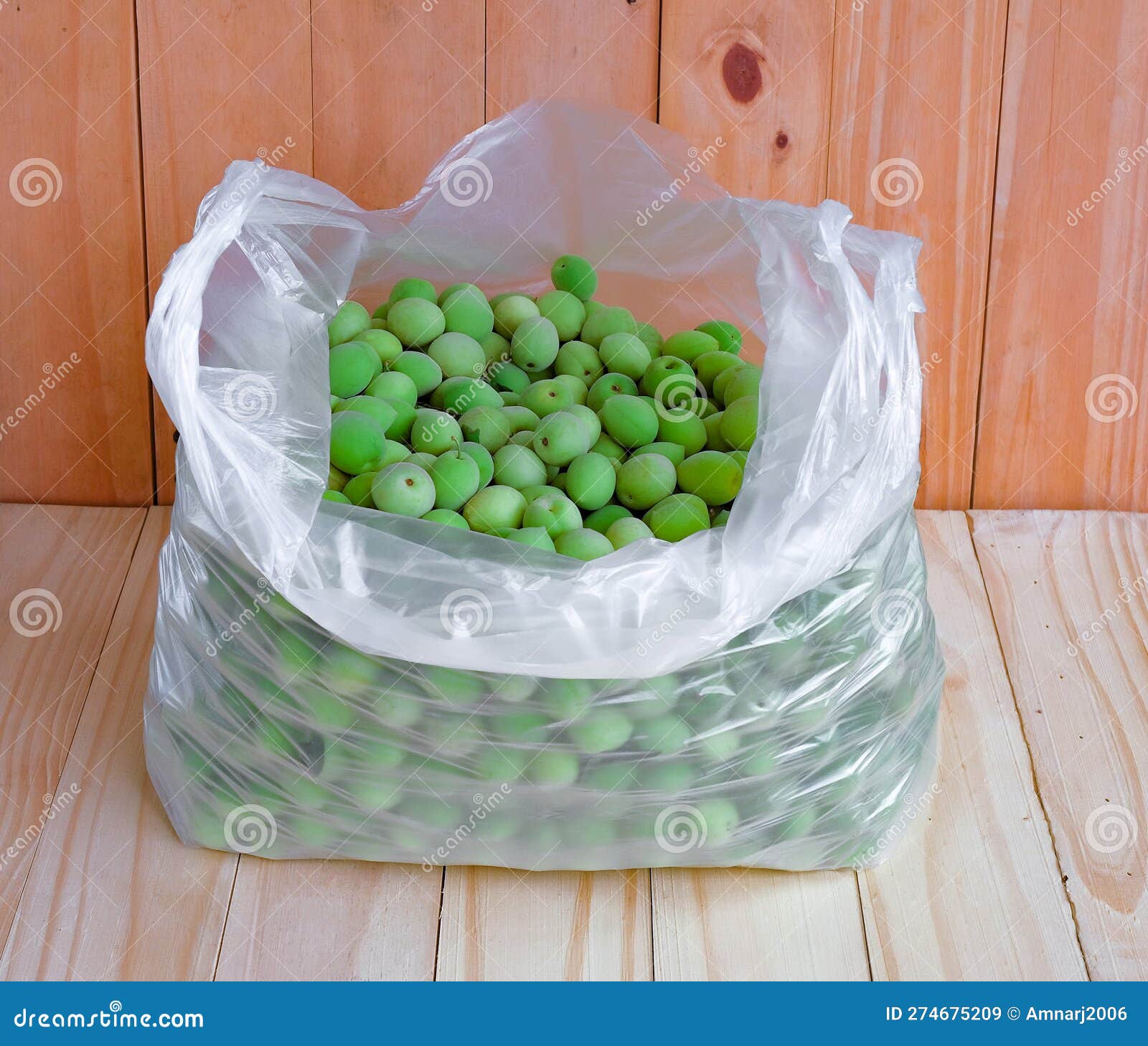 Plums in Plastic Bag Used for Making Umeshu or Plum Syrup Stock Image ...