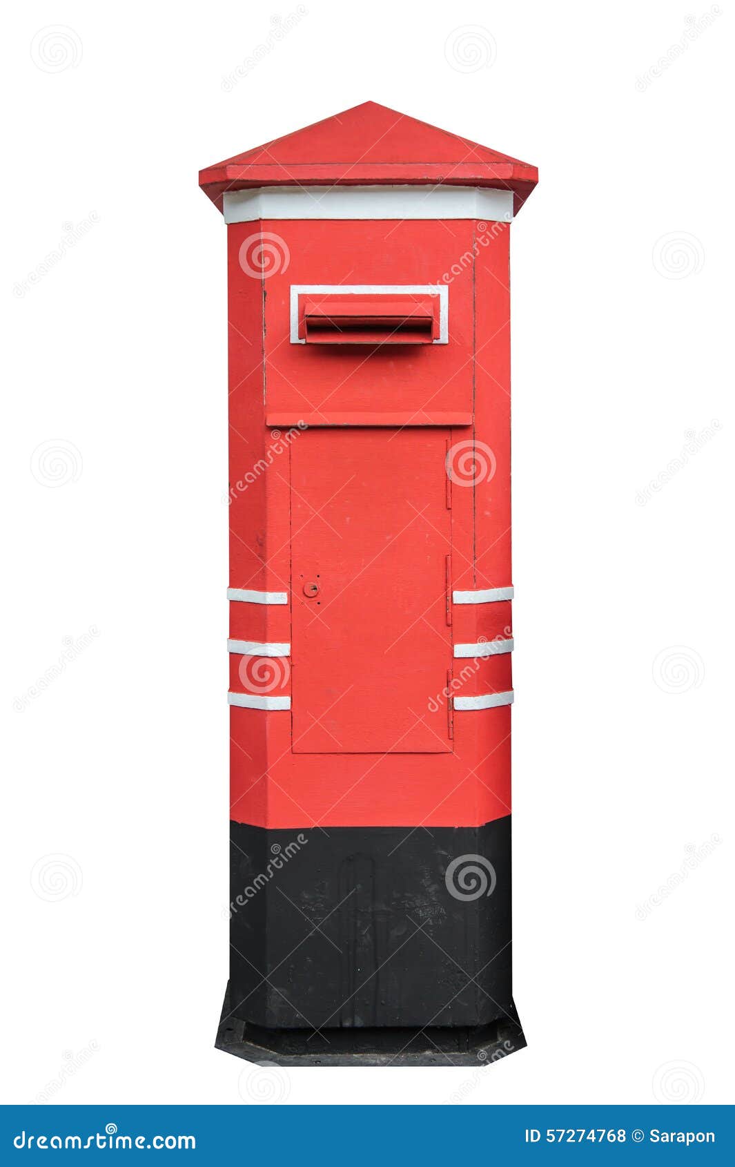 Thailand Postbox Isolated on White Background Stock Photo - Image of ...
