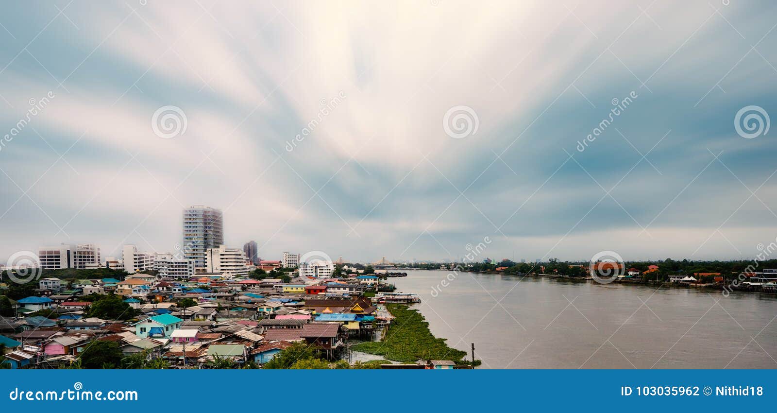 Thailand Riverside Community Stock Photo - Image of traditional, asia ...