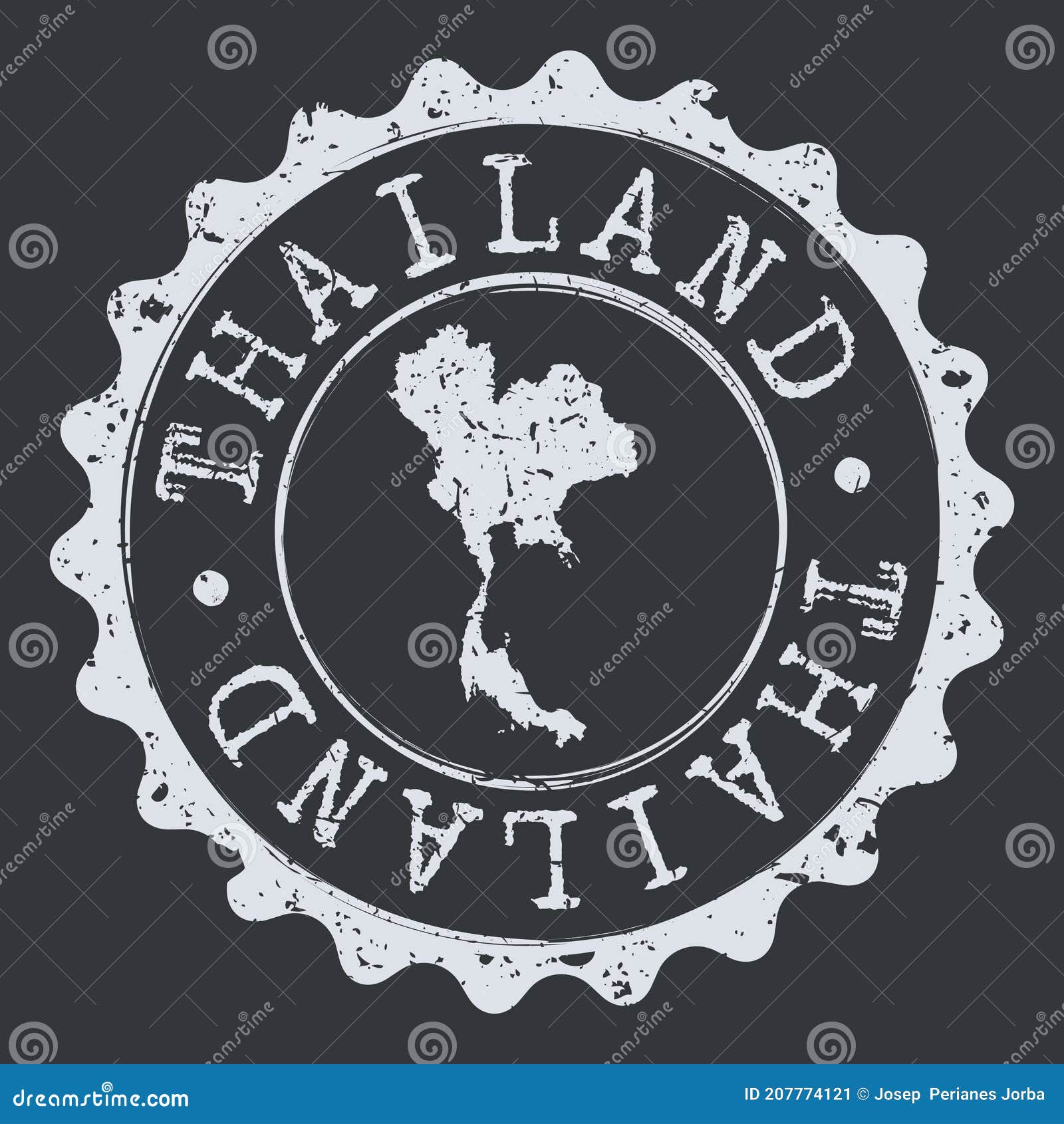 Nan, Thailand Map Postmark. A Silhouette Postal Passport. Stamp Round ...