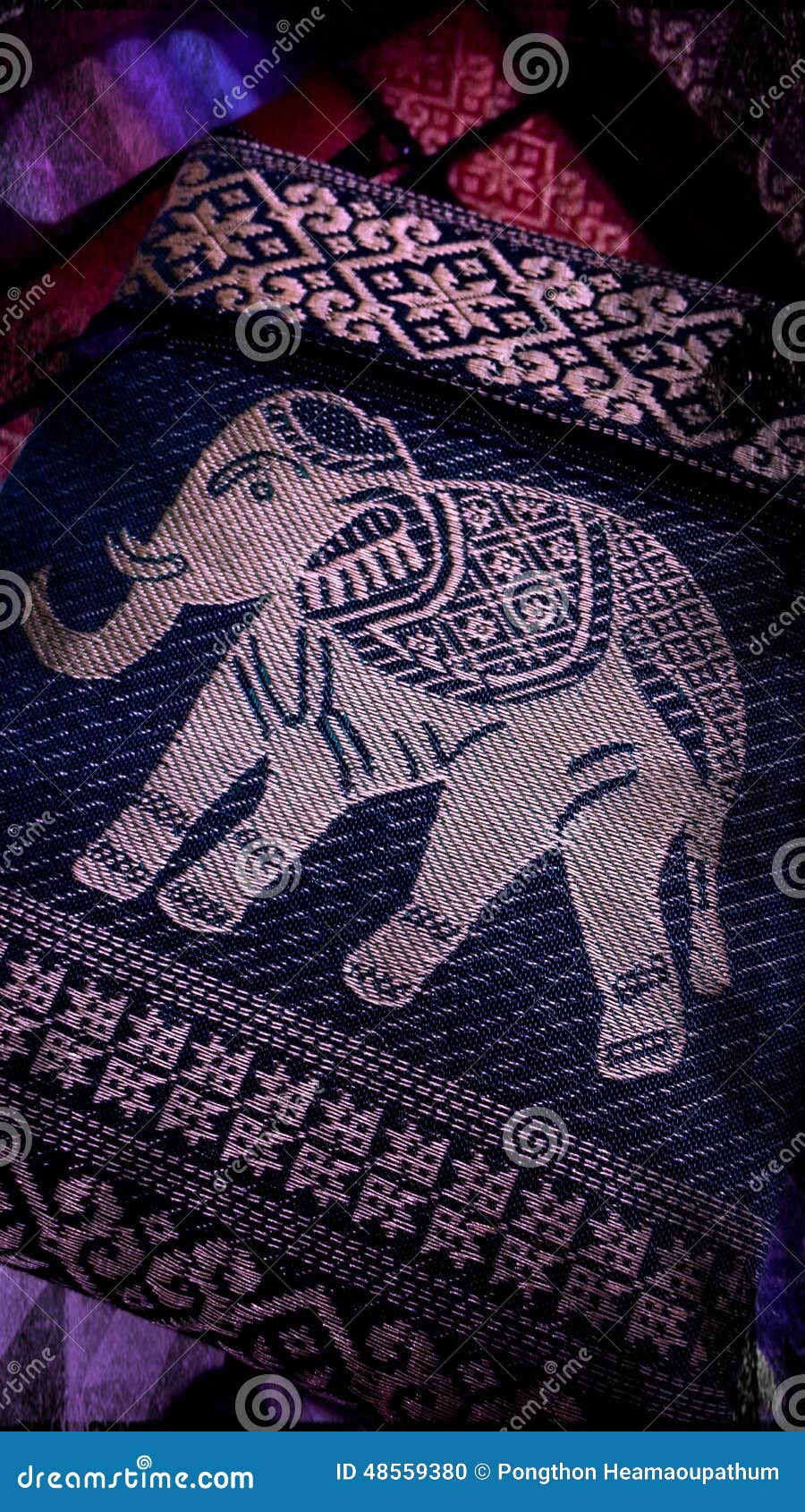 Thailand Silk Elephant Striped Stock Photo - Image of striped, elephant ...