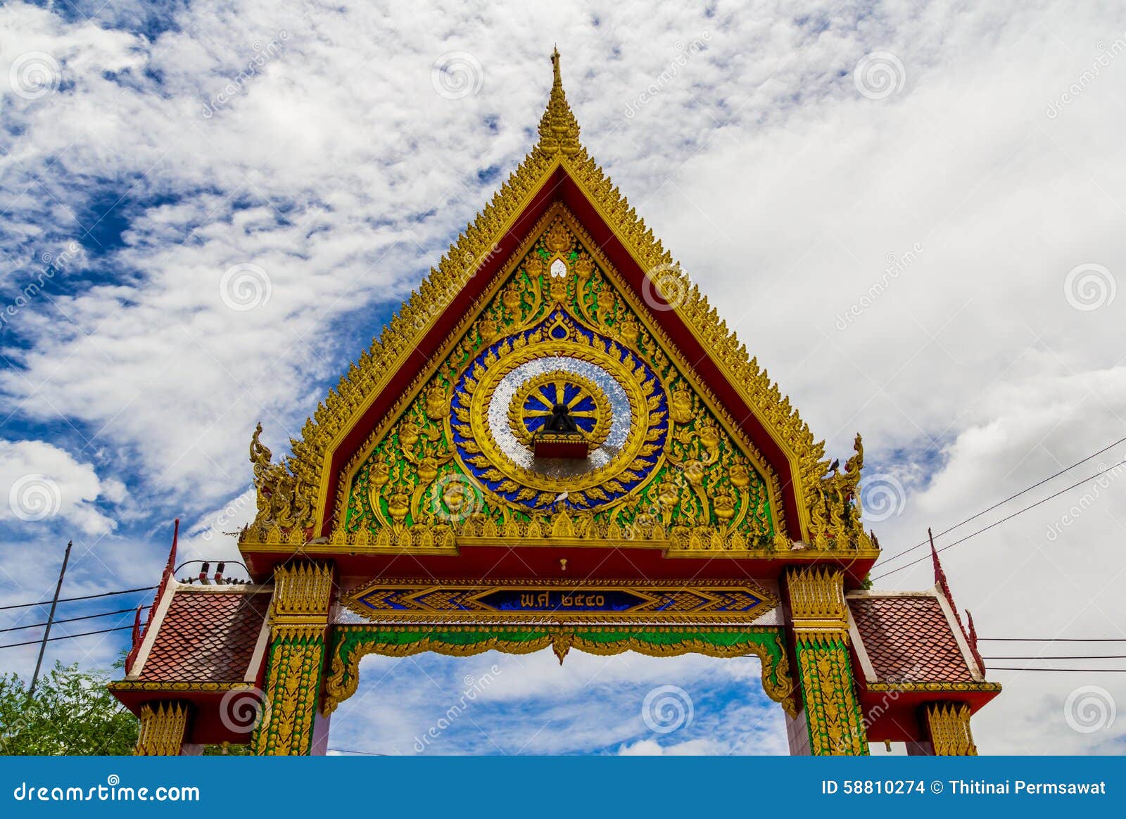 Thailand temple arch stock photo. Image of golden, history - 58810274