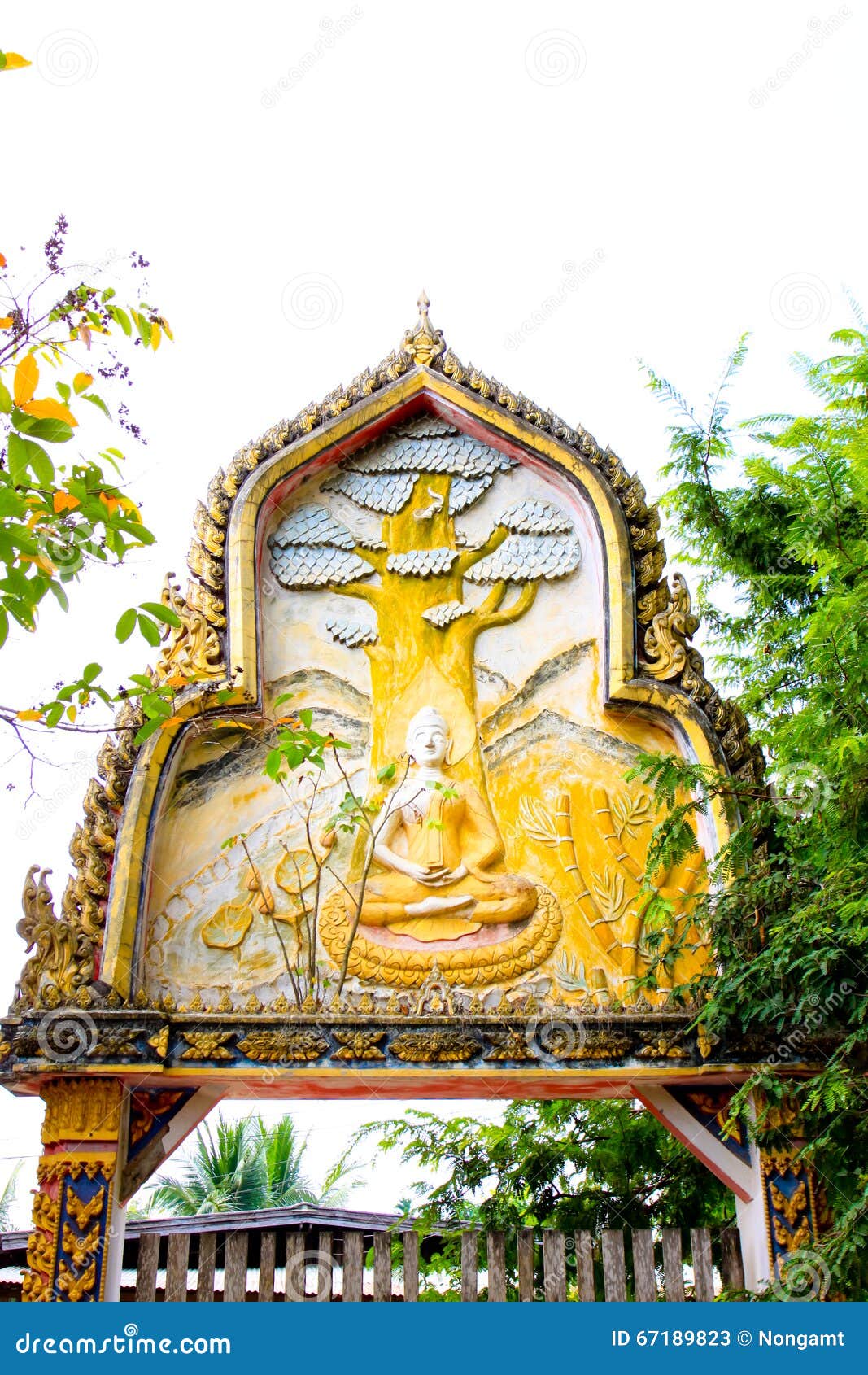 Thailand Temple Entrance Texture Stock Image - Image of east, pattern ...