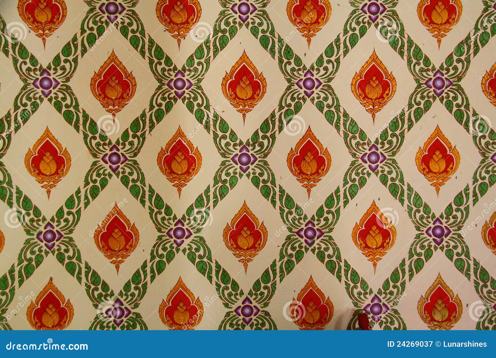 A Thailand Temple Pattern on Wall Stock Image - Image of brick, park ...