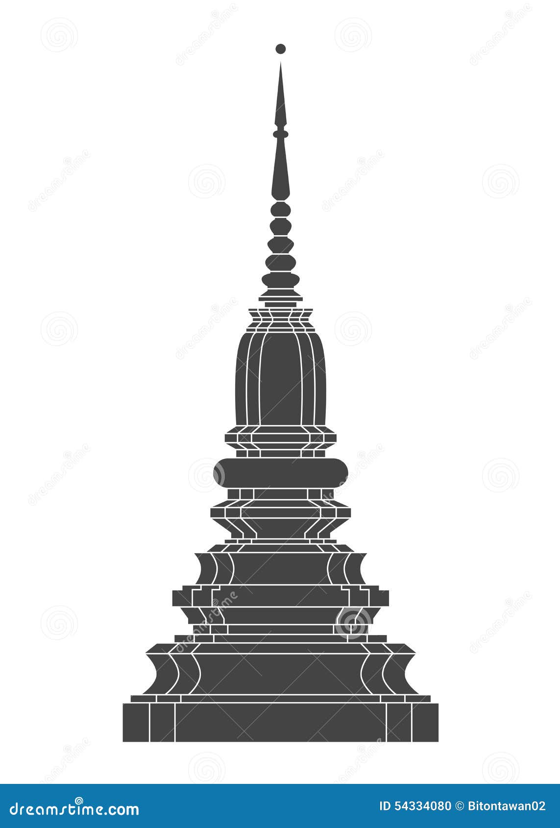 Thailand Temple vector stock vector. Illustration of sites - 54334080