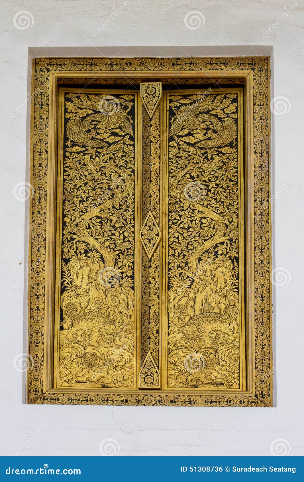 Thailand Temple window stock photo. Image of door, decorate - 51308736
