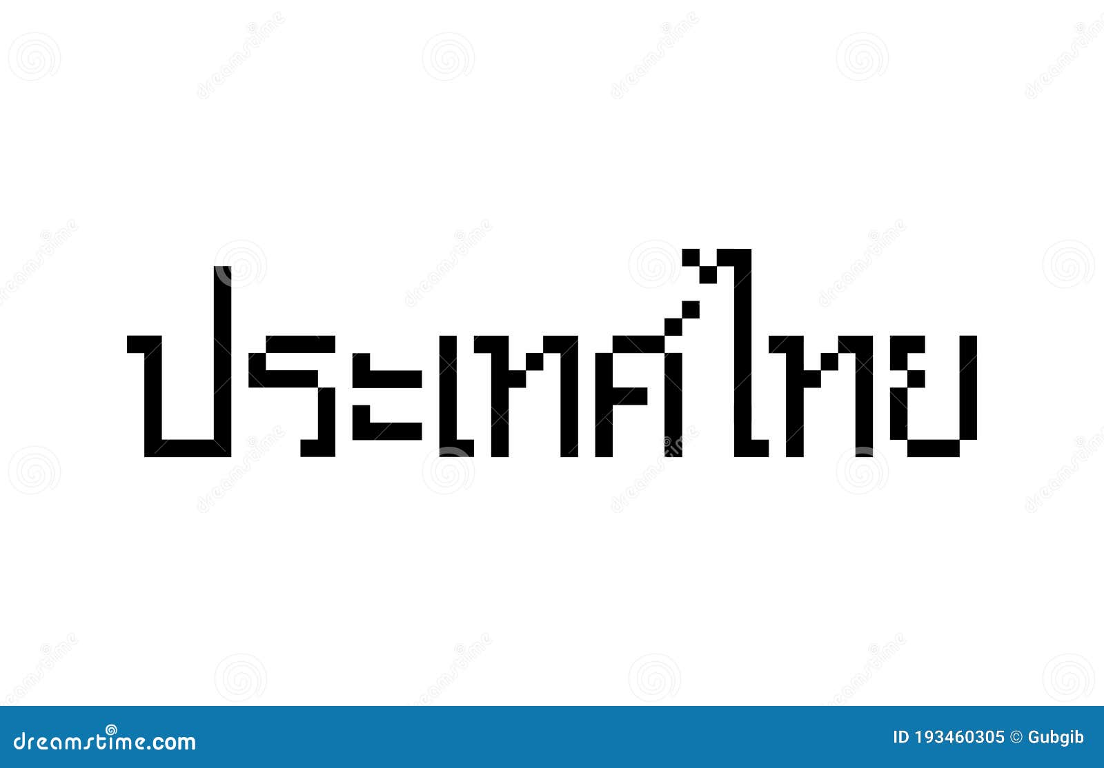 Thailand Text in Thai Language with Pixel Style Stock Vector ...