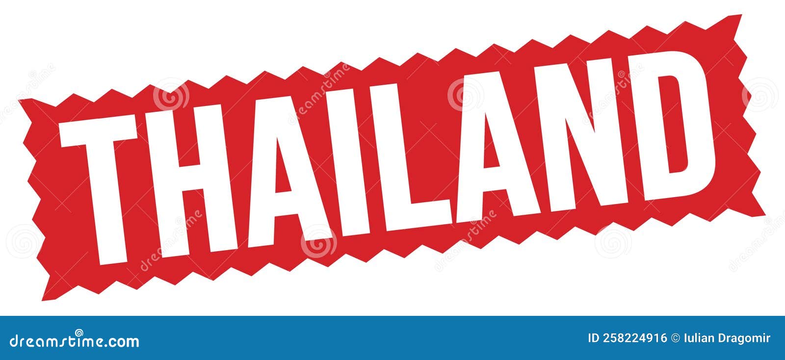 THAILAND Text Written on Red Stamp Sign Stock Illustration ...