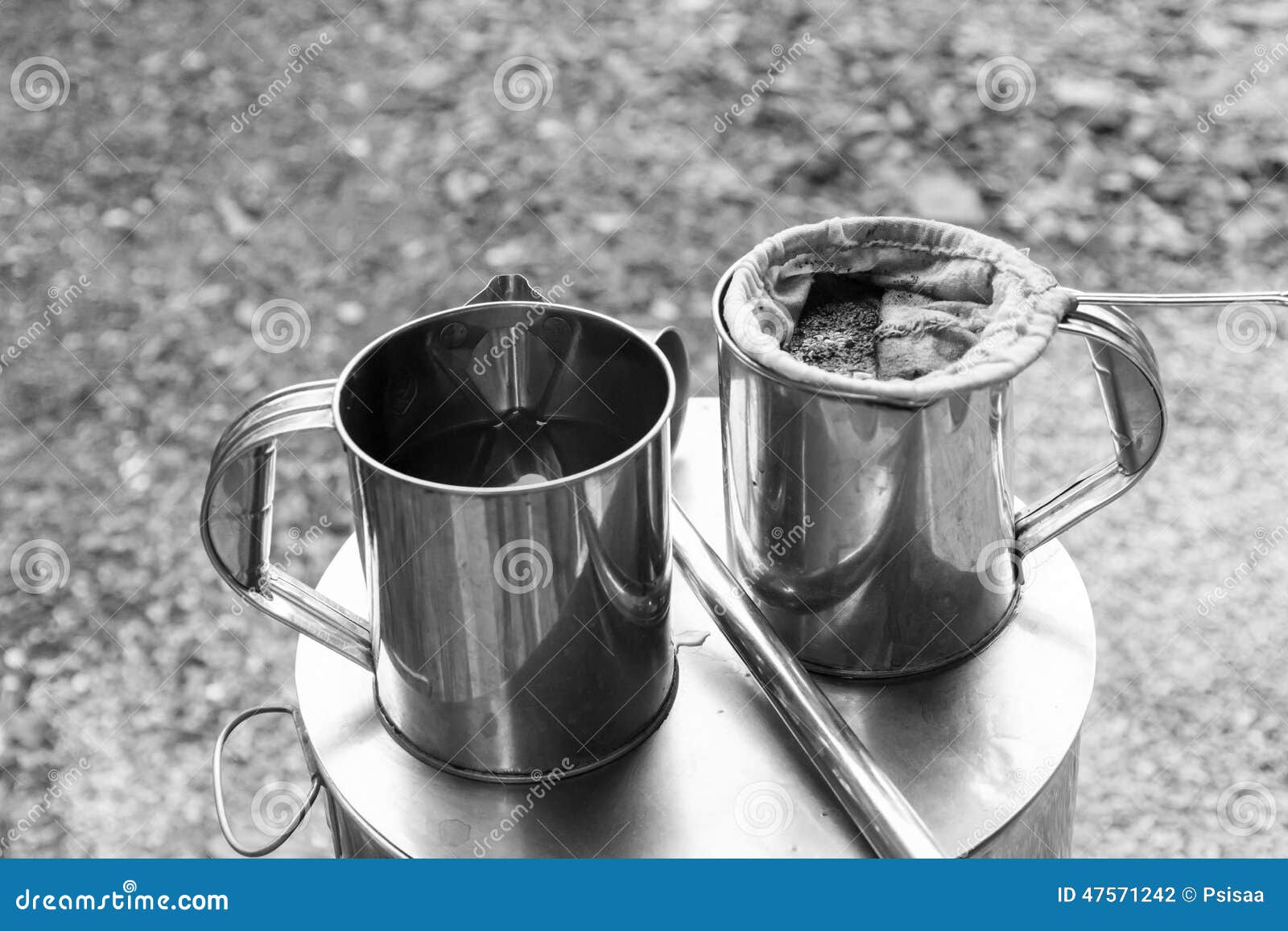Thailand Traditional Coffee Boiling Method Stock Photo - Image of ...