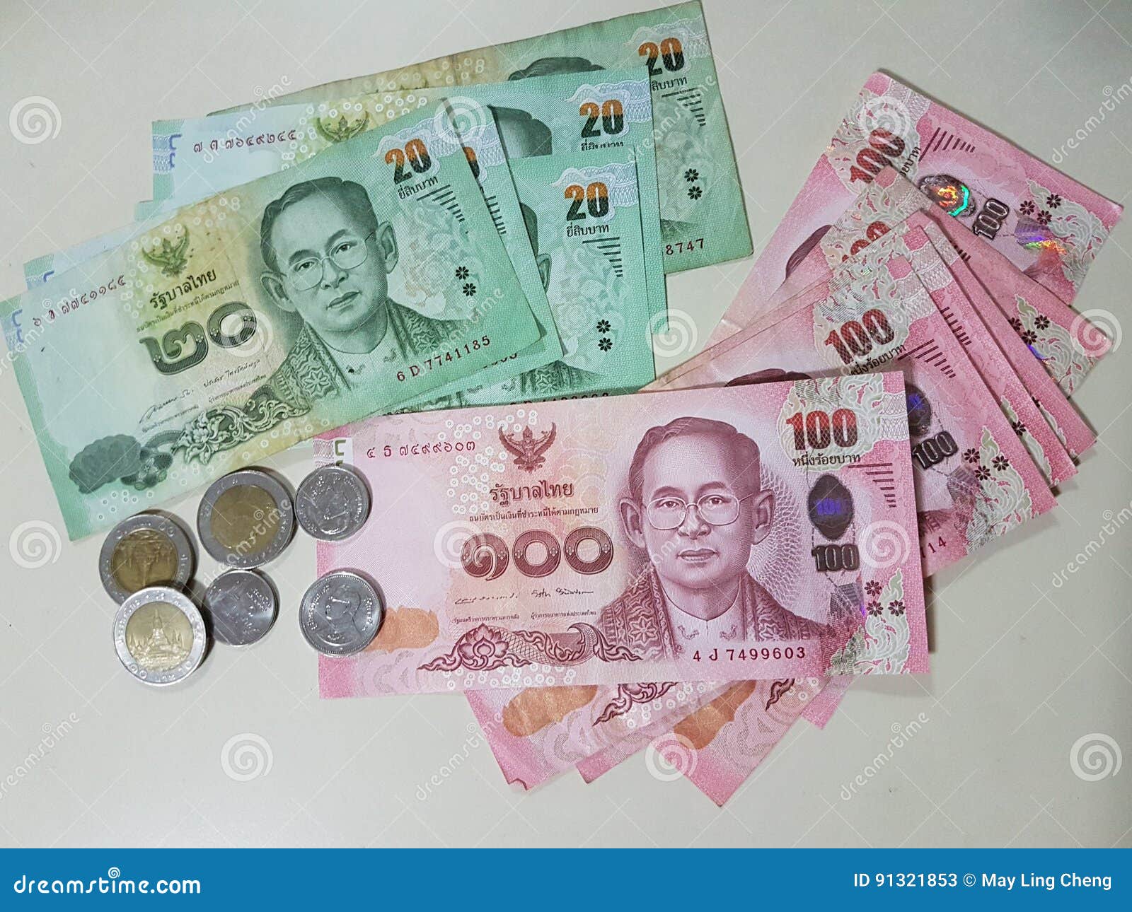 Thailand valuta och mynt fotografering för bildbyråer. Bild av mynt ...