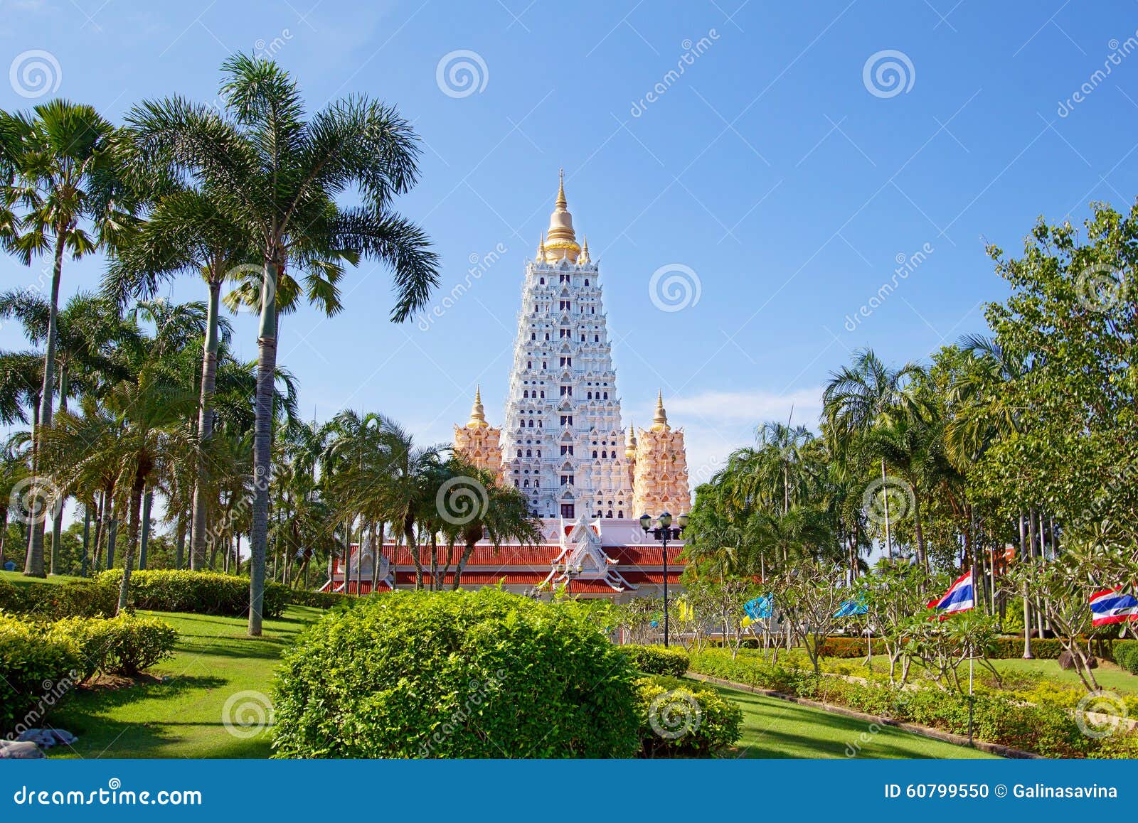 Thailand Wat Yan Temple fotografia stock. Immagine di parco - 60799550