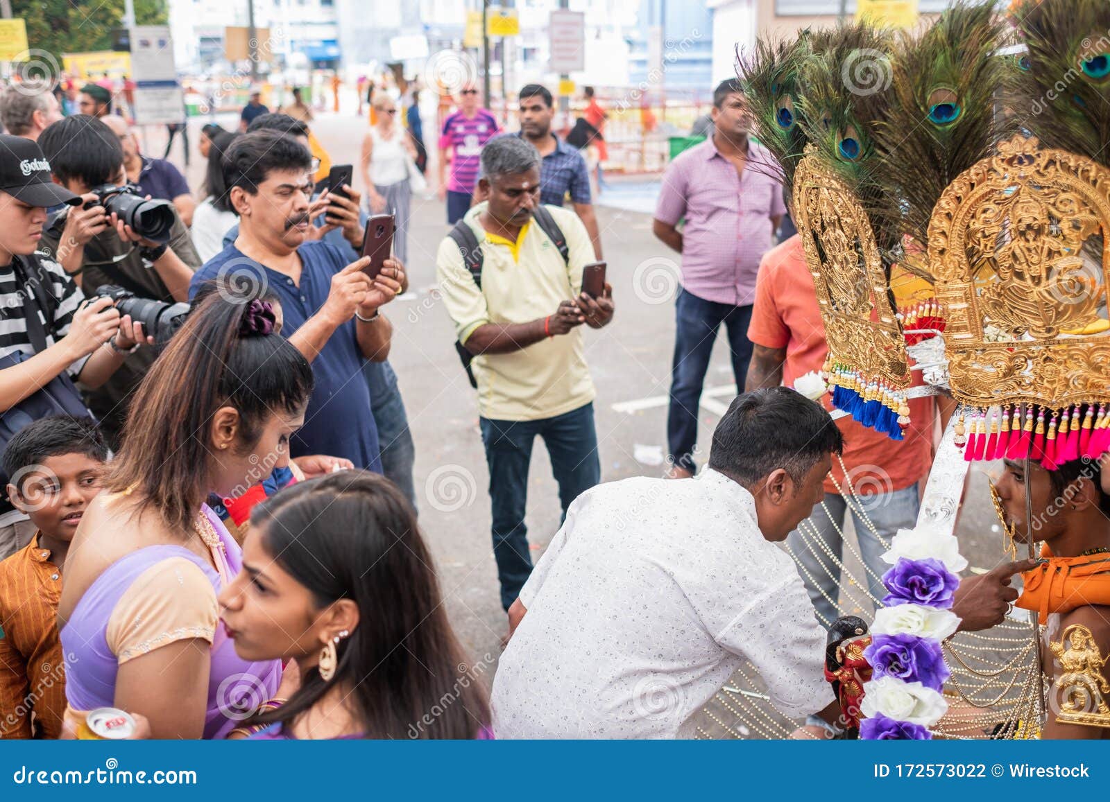 Singapore Feb 08 2020: Common Activities of Hindu Devotees during ...