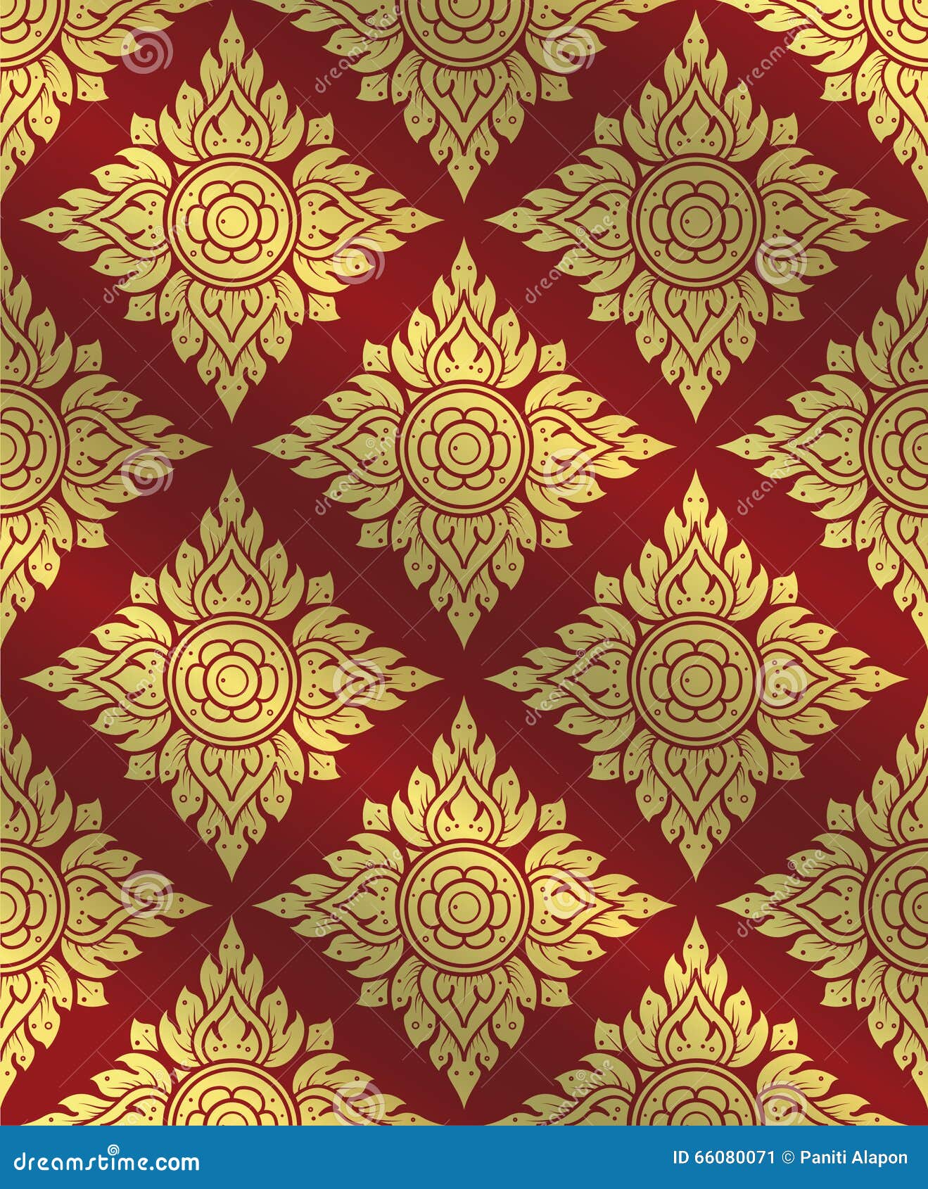 Thais Kunstpatroon, Traditionele Thaise Achtergrond, Lijn Thaise Vector ...