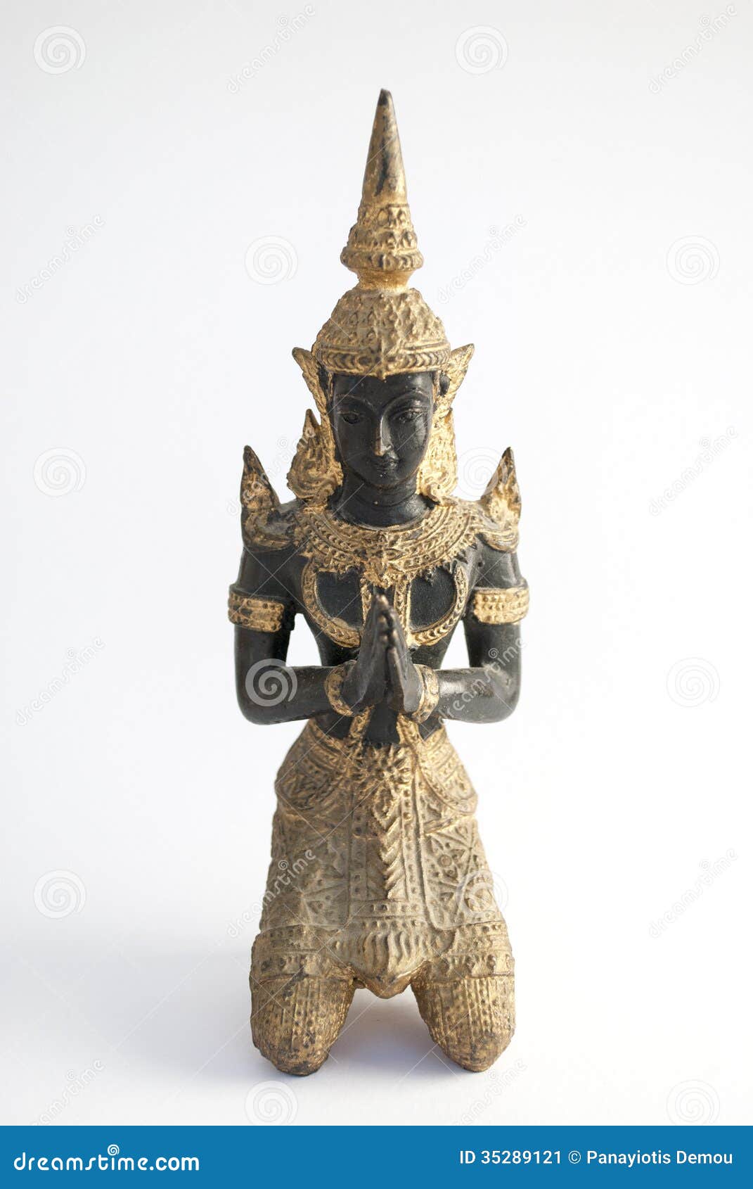 Thaise biddende Boedha stock afbeelding. Image of verering - 35289121