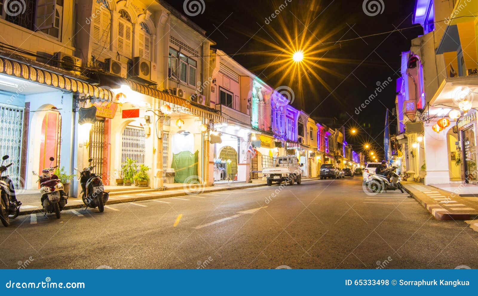 Thalang Road, the Old Phuket Town, Thailand. Editorial Stock Photo ...
