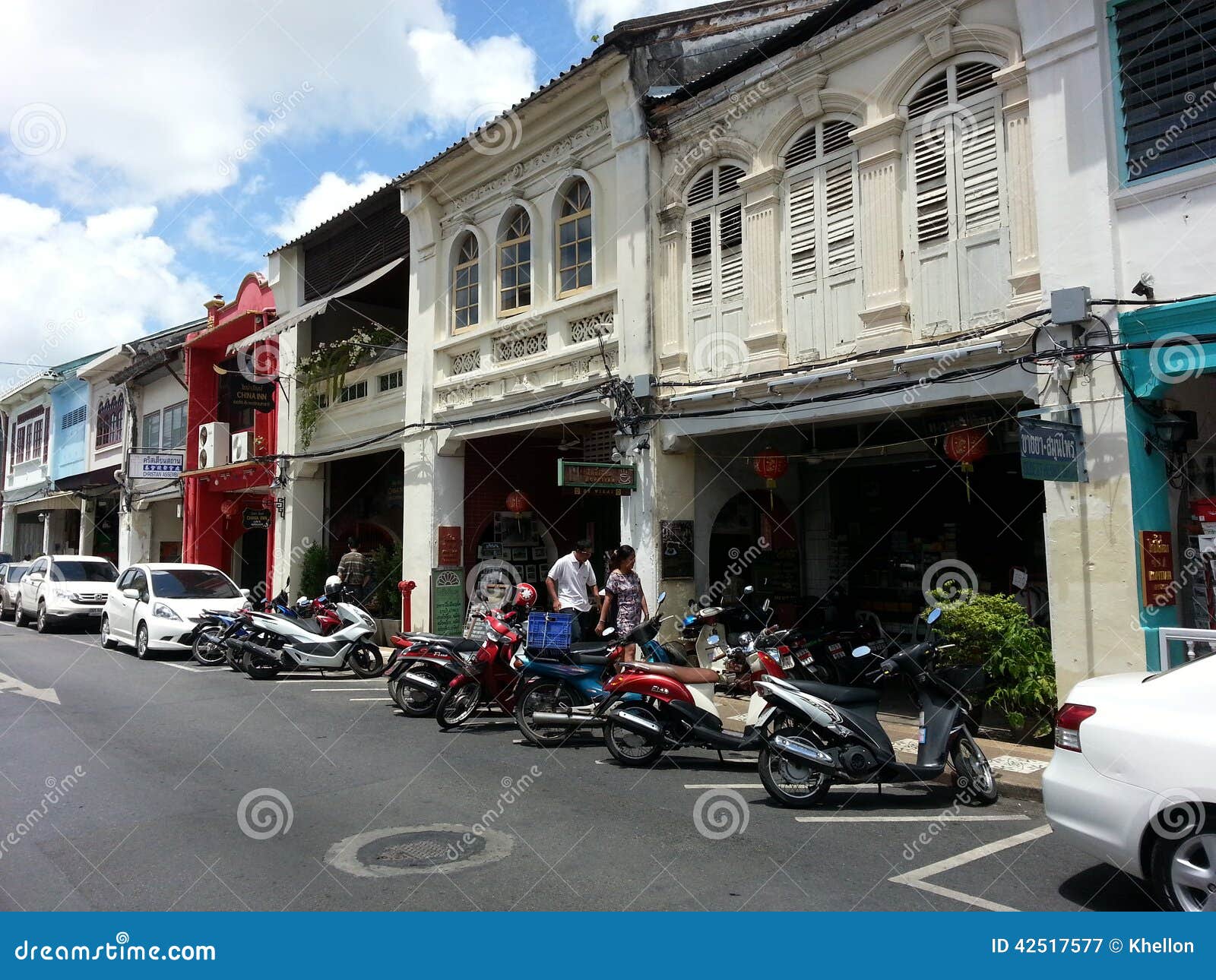 Thalang road Phuket editorial photography. Image of portuguese - 42517577