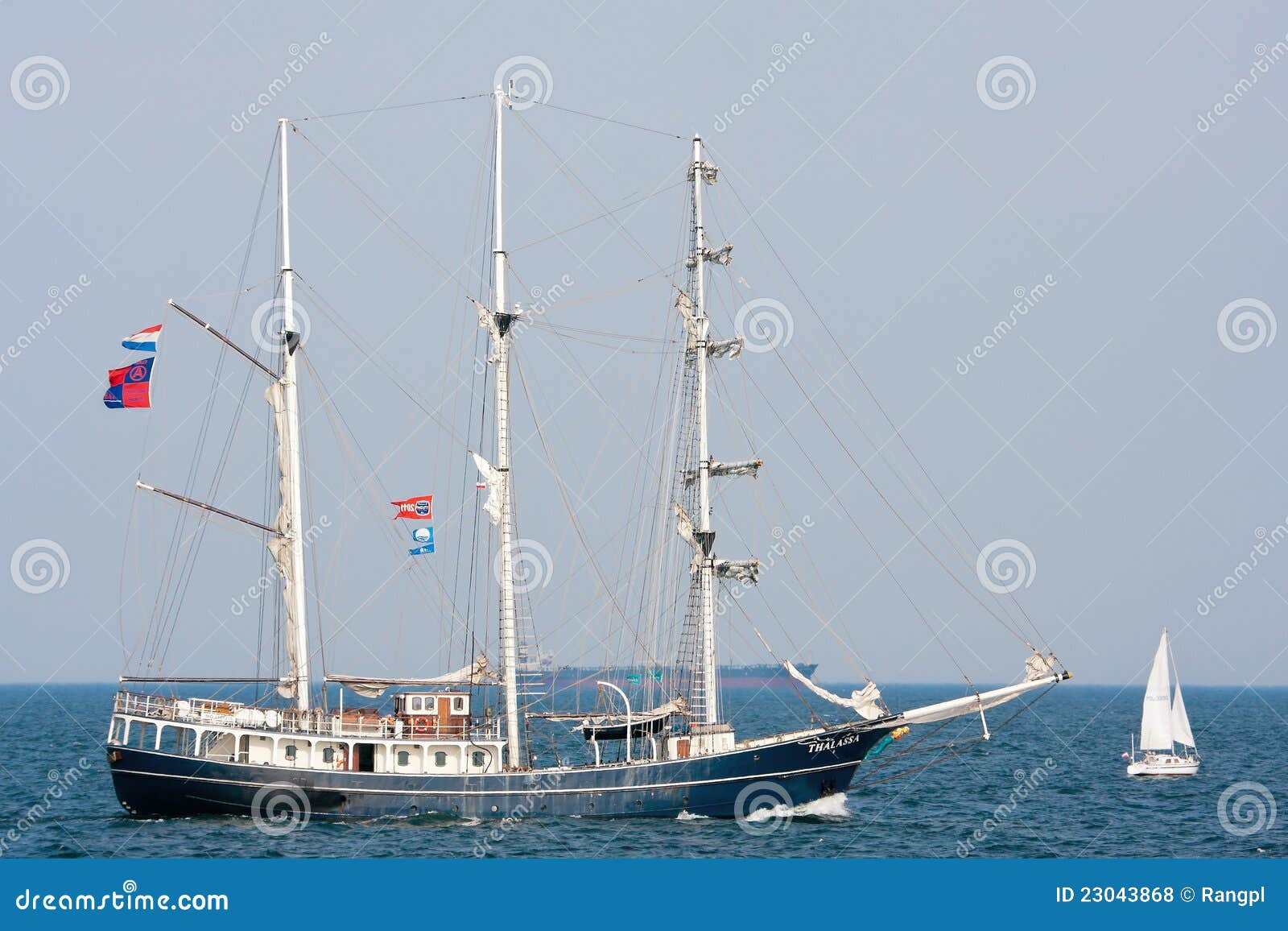 Thalassa - Sailing vessel editorial stock photo. Image of regatta ...