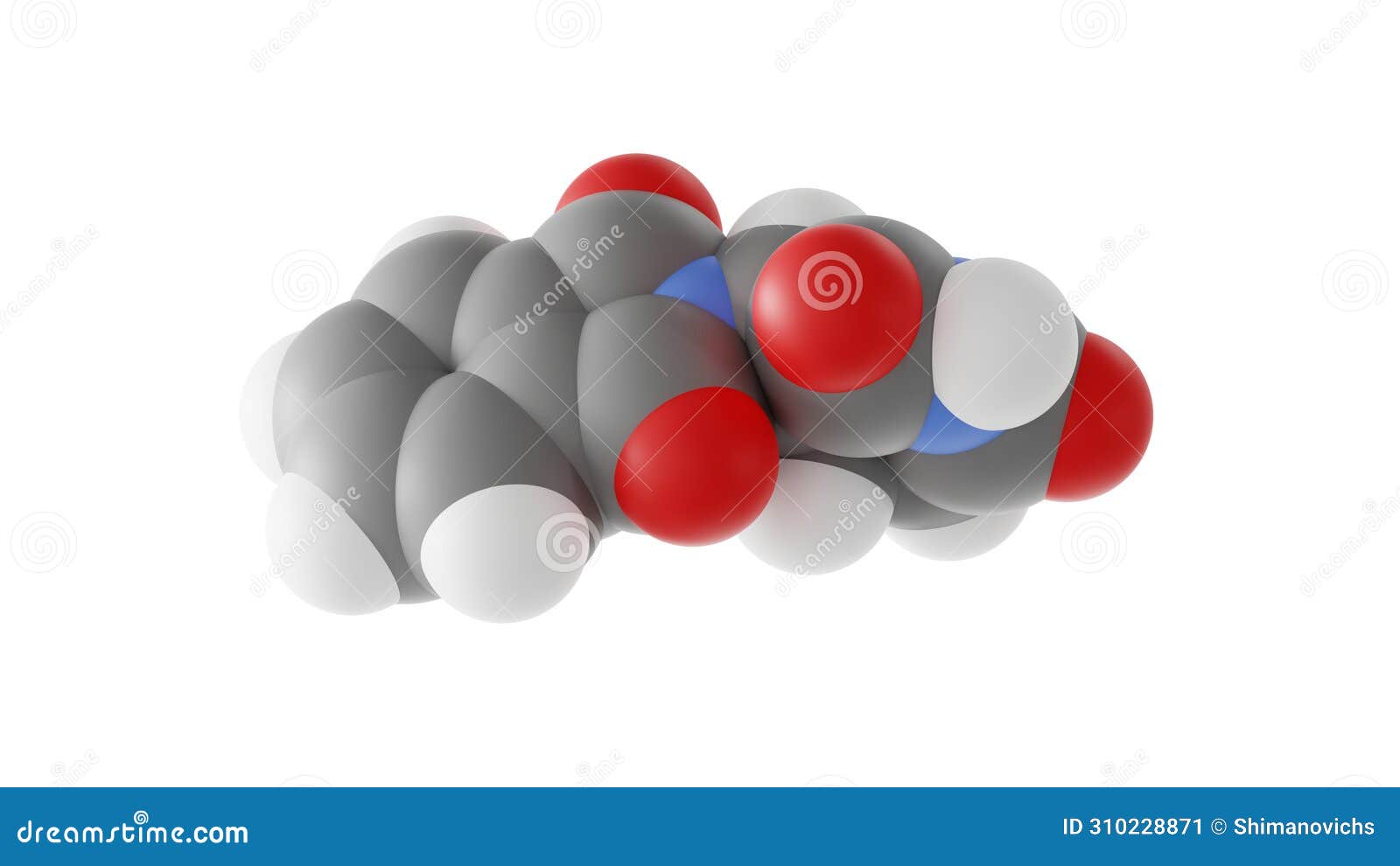 Thalidomide Molecule, Contergan, Molecular Structure, Isolated 3d Model ...