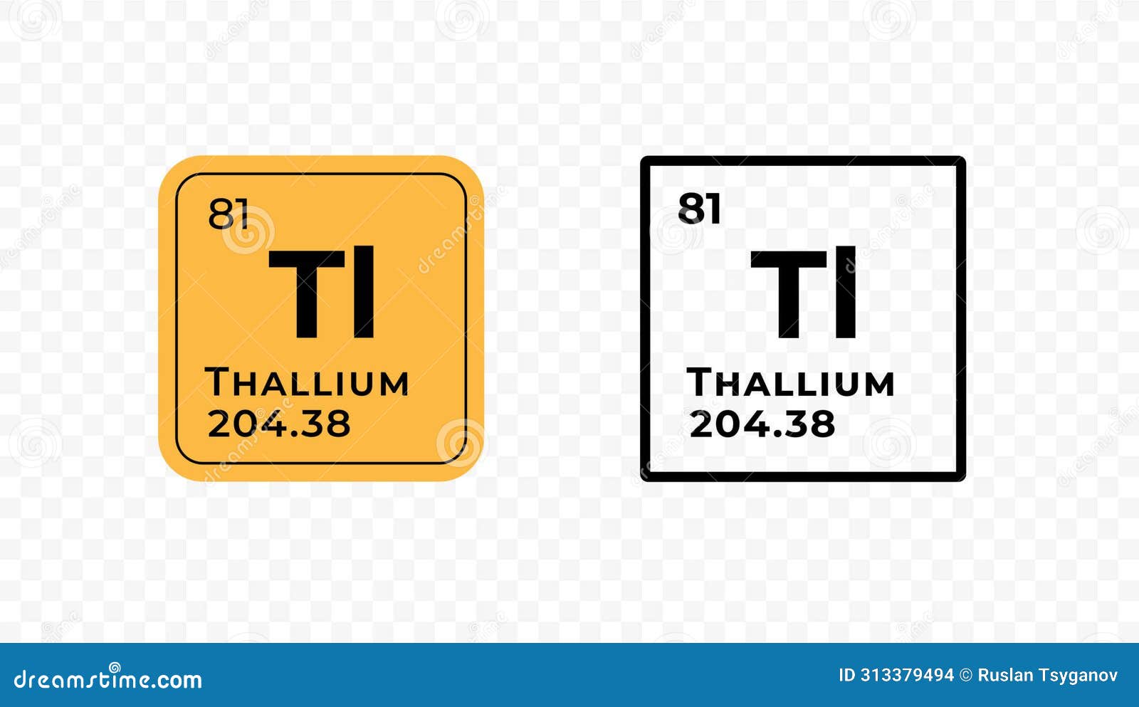Thallium, Chemical Element Of The Periodic Table Vector | CartoonDealer ...