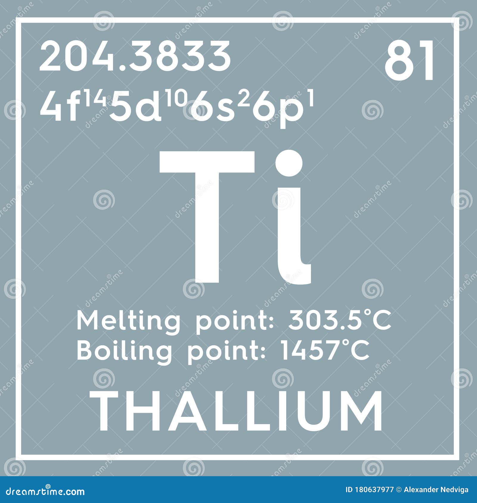 Cube With Thallium Number 81 Periodic Table Royalty-Free Stock ...