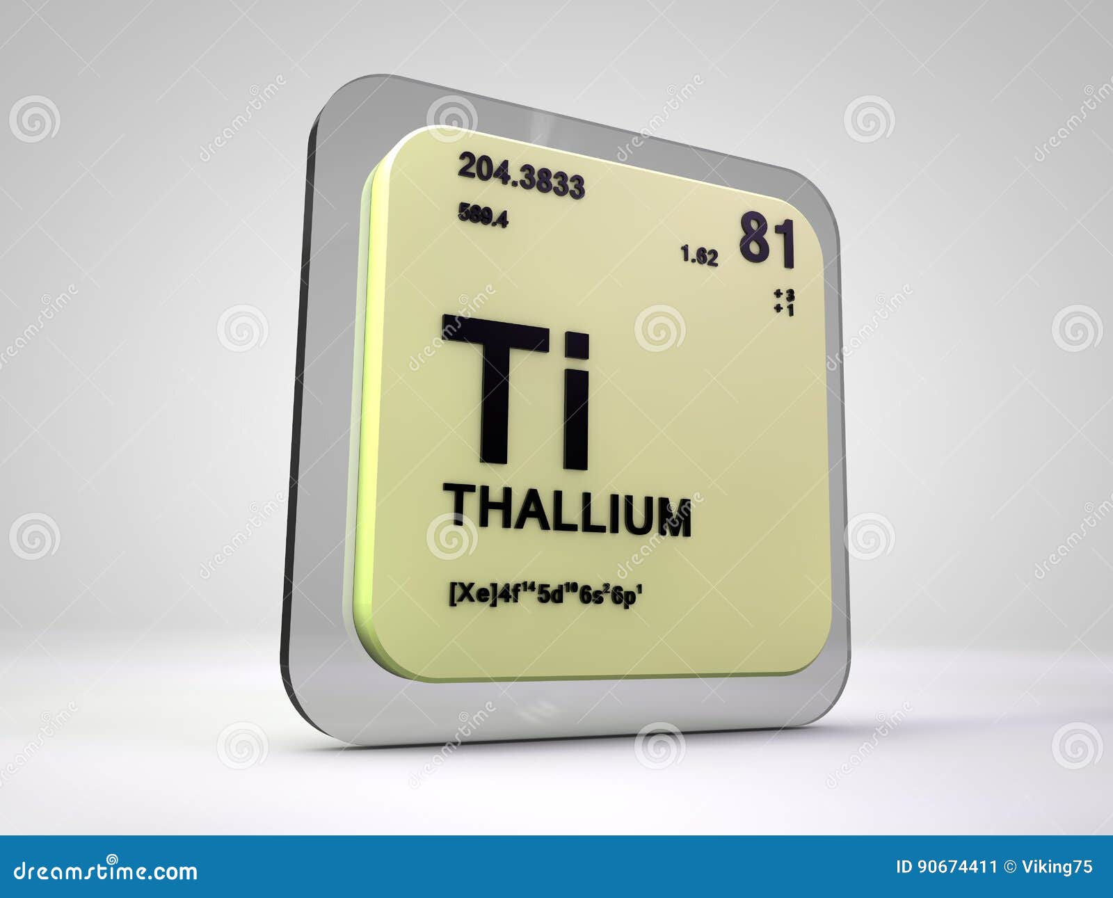 Thallium - Ti - Chemical Element Periodic Table Stock Illustration ...