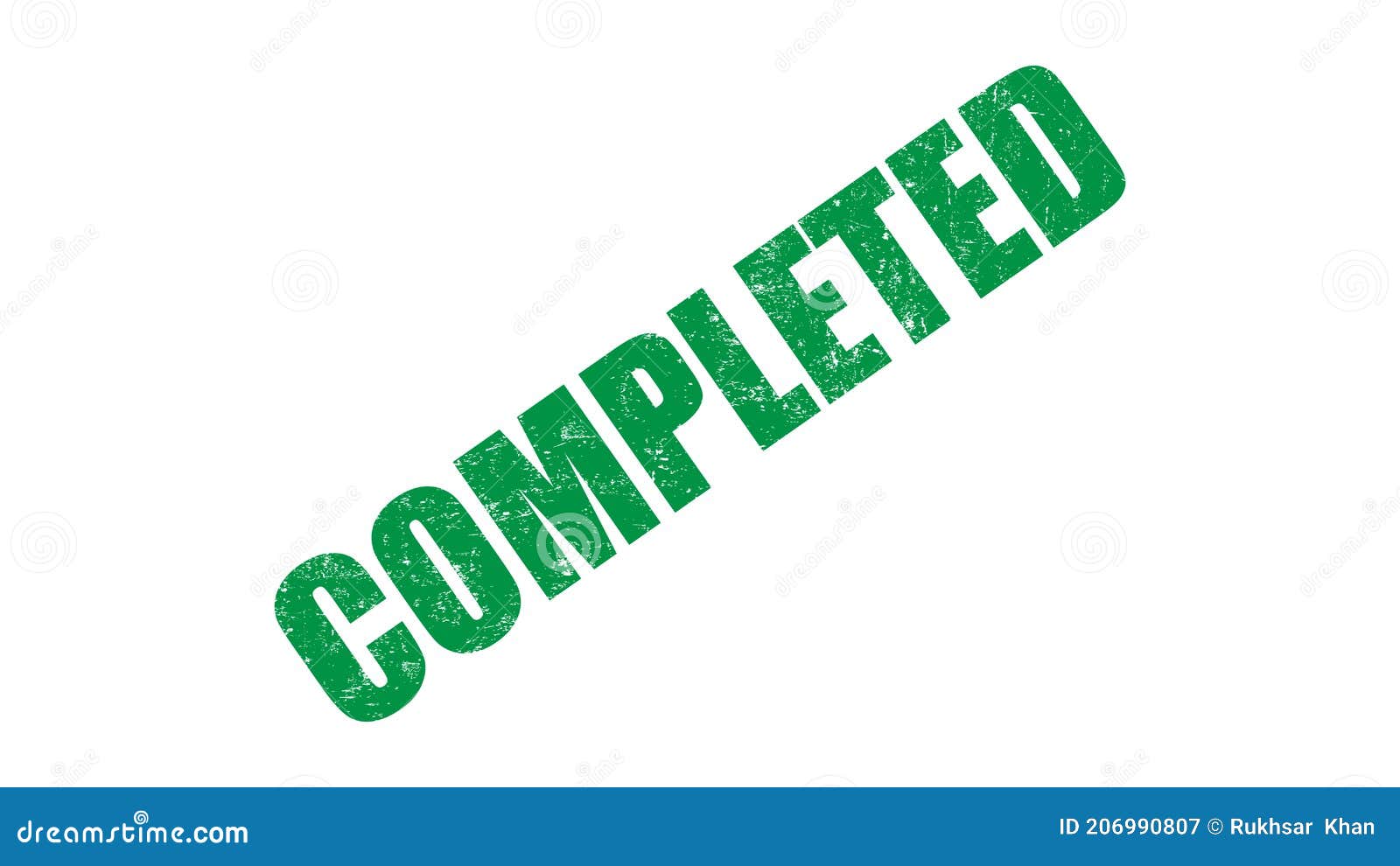 Completed Text Design Bold Green Color Typographiy Grungy Style Stock ...