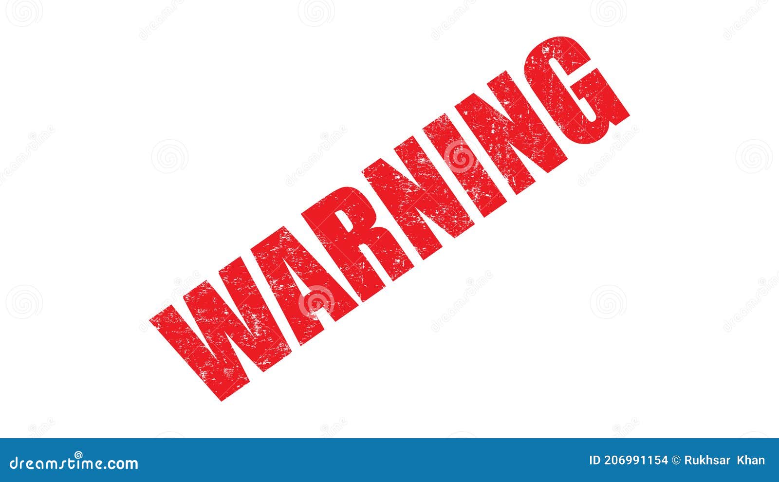 Warning Bold Calligraphy Grunge Style in Red Color Text Stock Vector ...