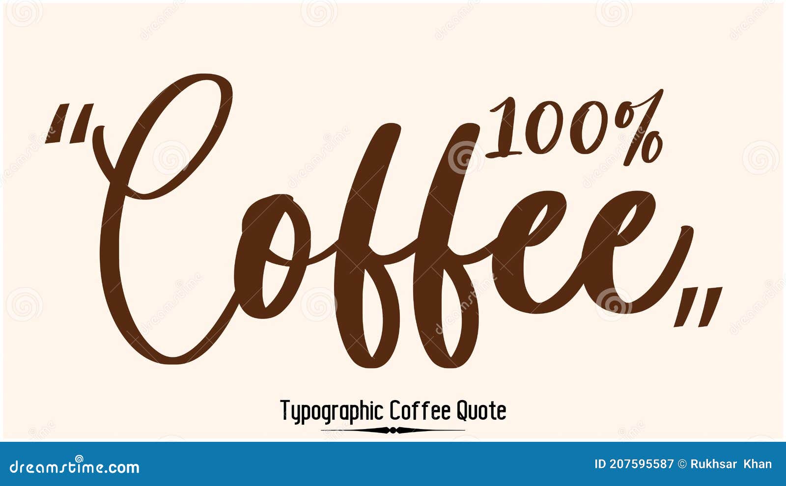 100present Coffee Beautiful Cursive Typescript Typography Inscription ...