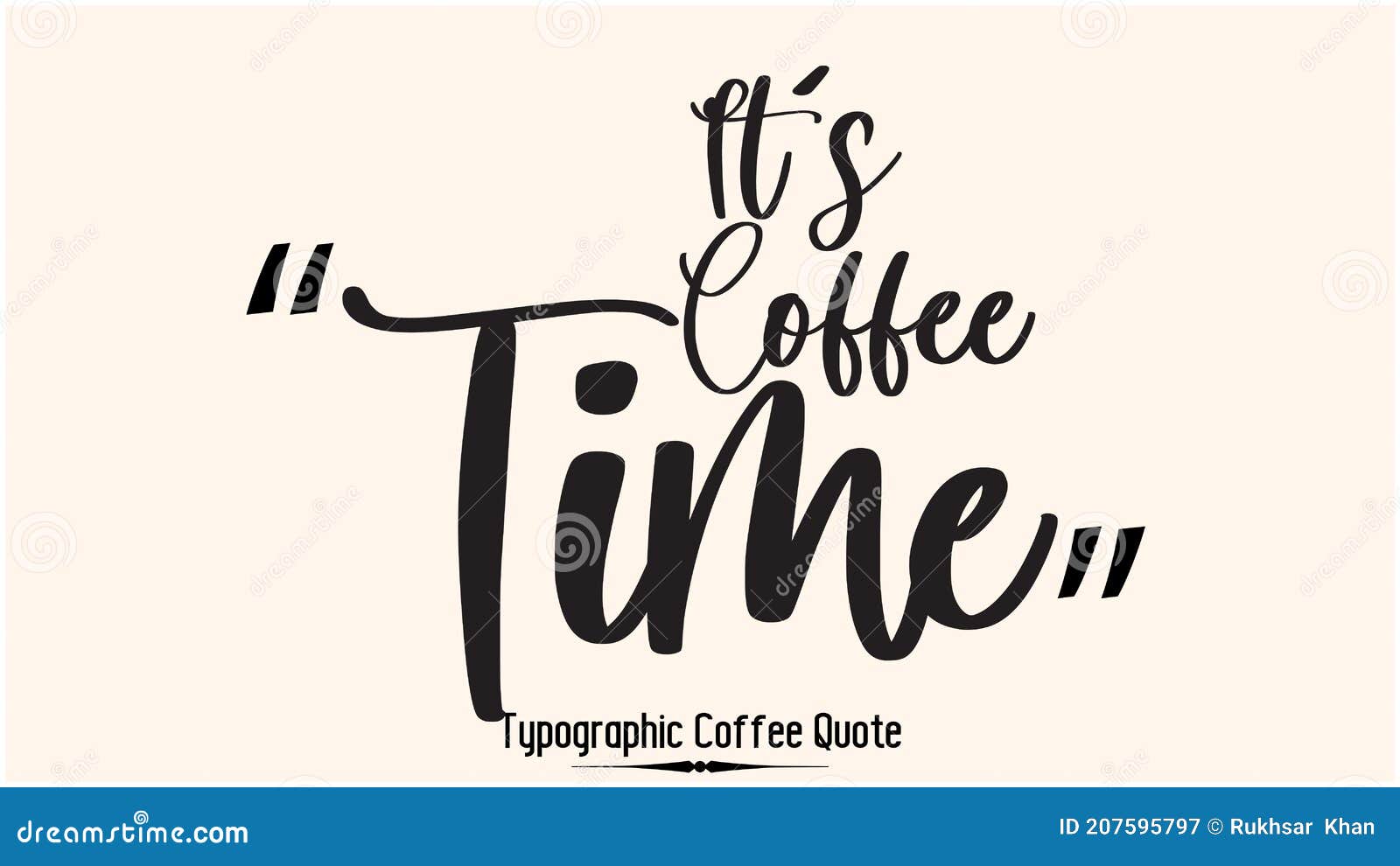 It S Coffee Time Cursive Typescript Calligraphy Text Vector Coffee ...