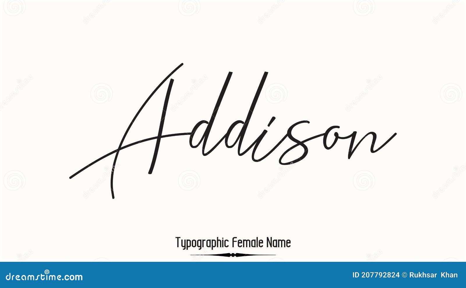Addison Female Name - Beautiful Handwritten Lettering Modern ...