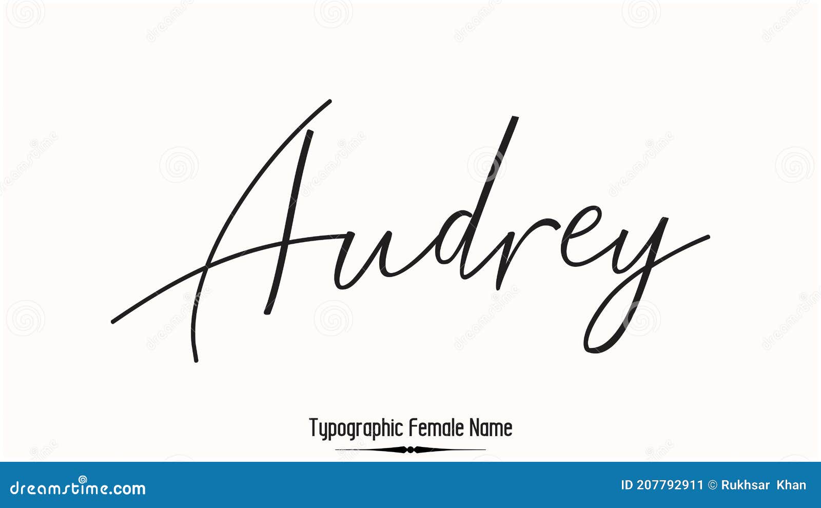 Audrey Woman S Name. Typescript Handwritten Lettering Calligraphy Text ...