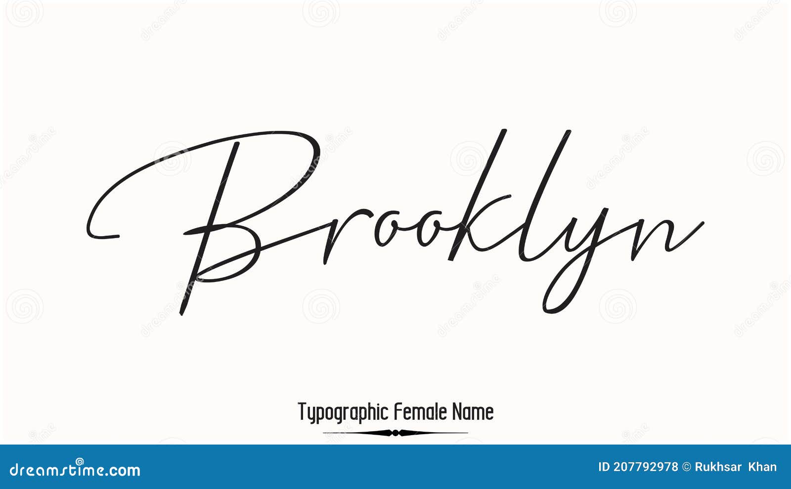 Brooklyn Female Name - Beautiful Handwritten Lettering Modern ...