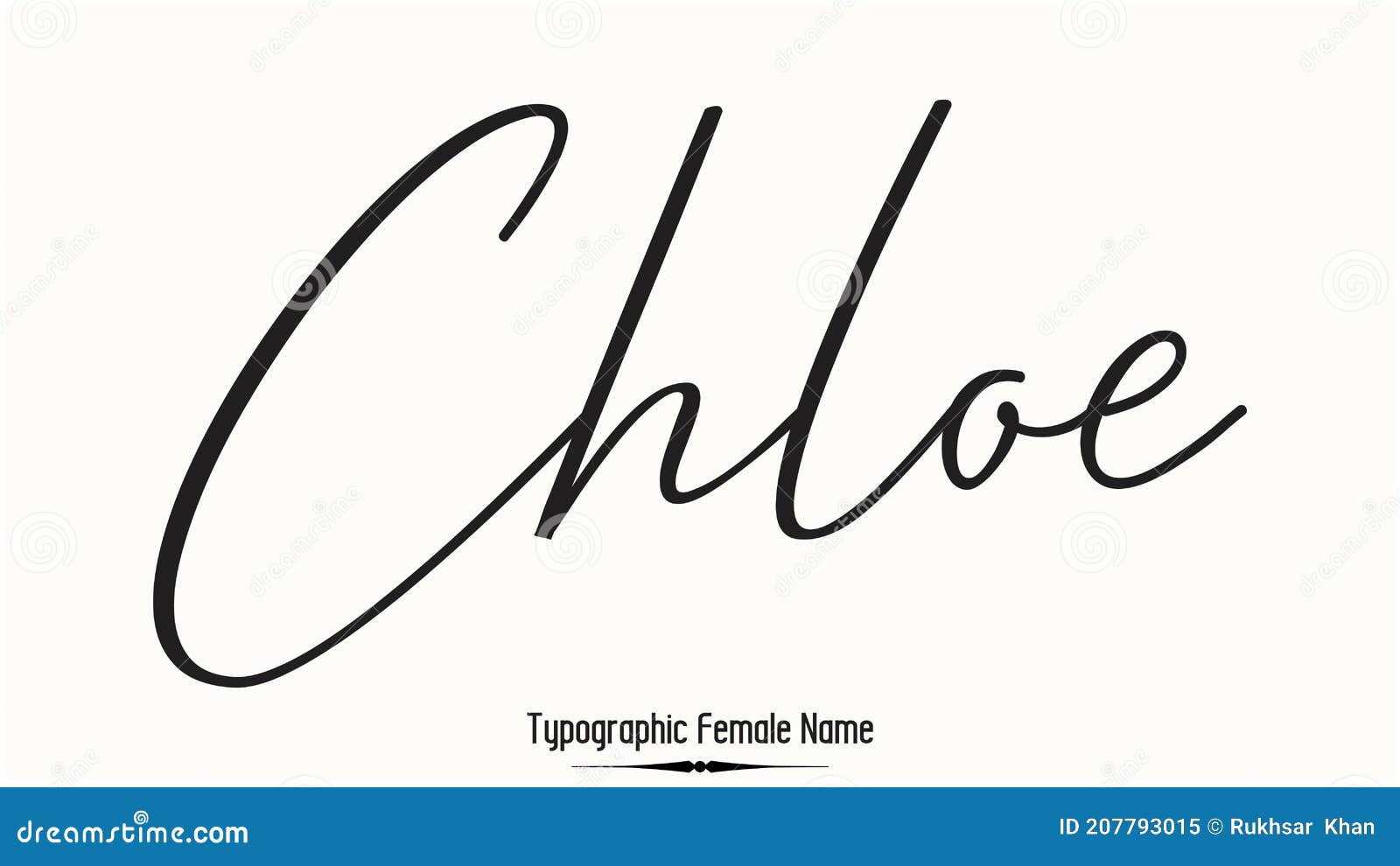 Chloe Female Name - Beautiful Handwritten Lettering Modern Calligraphy ...