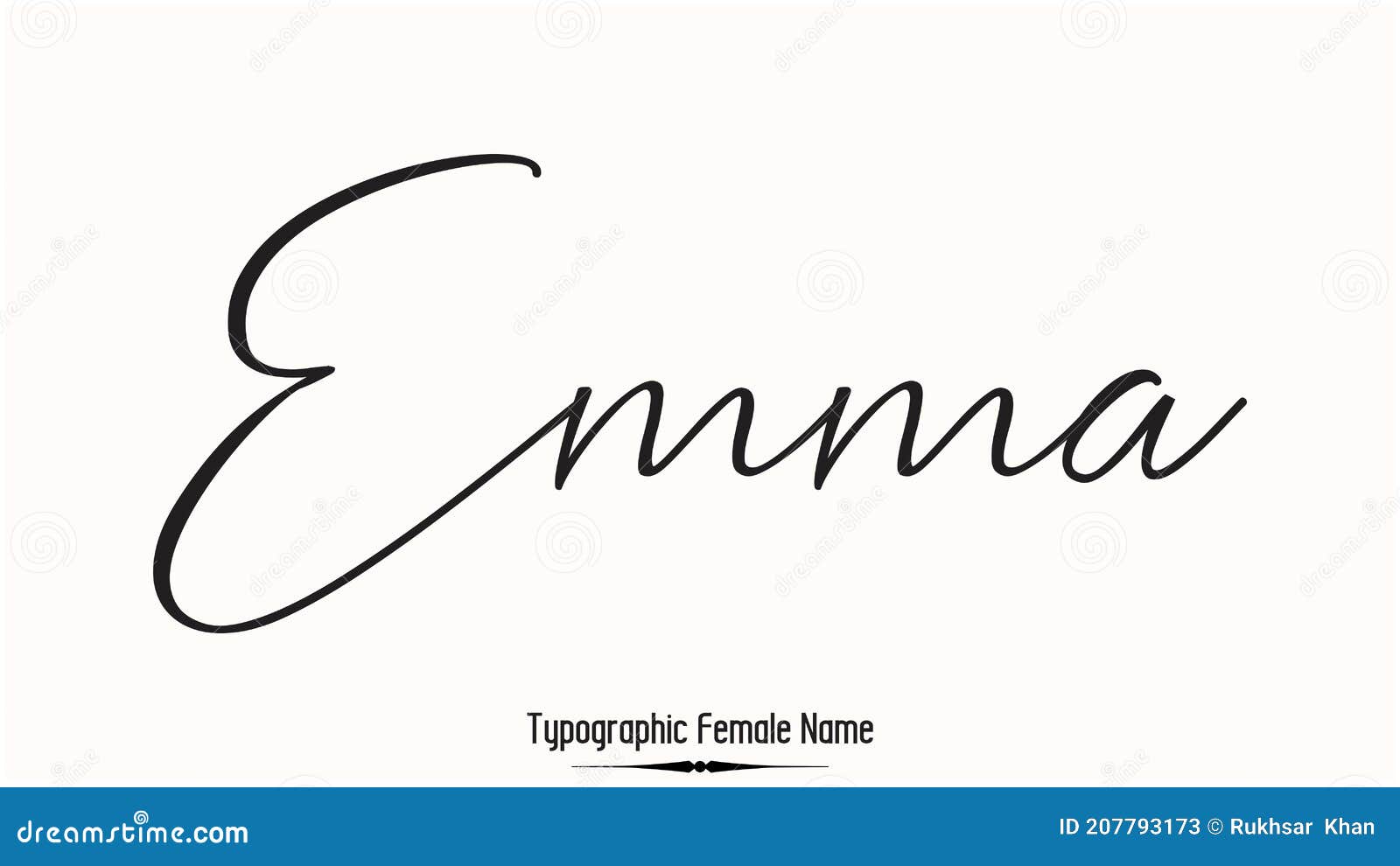 Emma Female Name - Beautiful Handwritten Lettering Modern Calligraphy ...