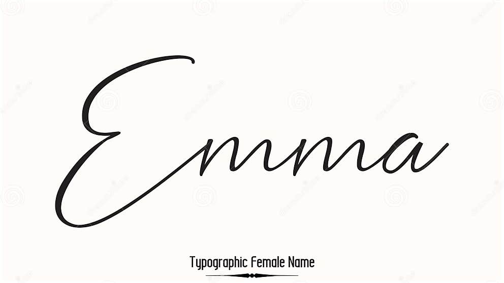 Emma Female Name - Beautiful Handwritten Lettering Modern Calligraphy ...