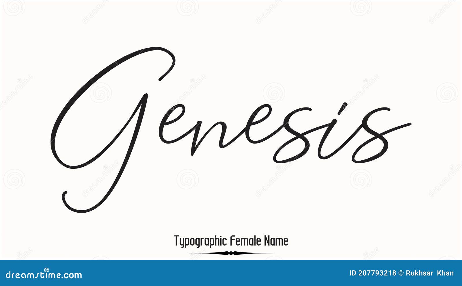 Genesis Female Name - in Stylish Lettering Cursive Typography Text ...